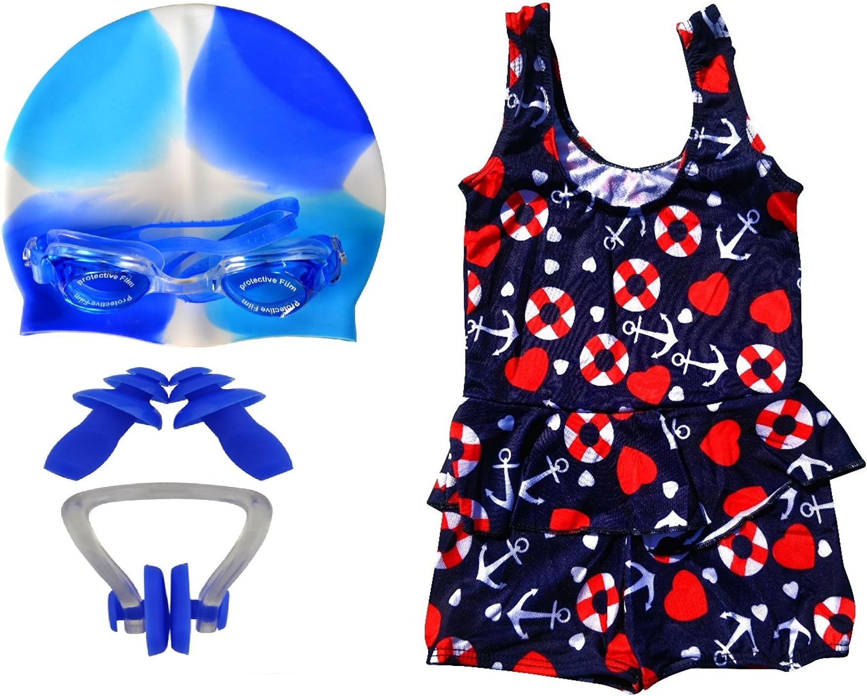 Golden Girl Girl Swimming Kit(104)-Multicolor Swimming Set, 8-9 Years ...