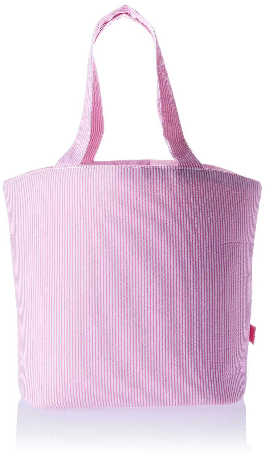 Amazon.com: Mud Pie Seersucker Tote Diaper Bag, Pink : Baby