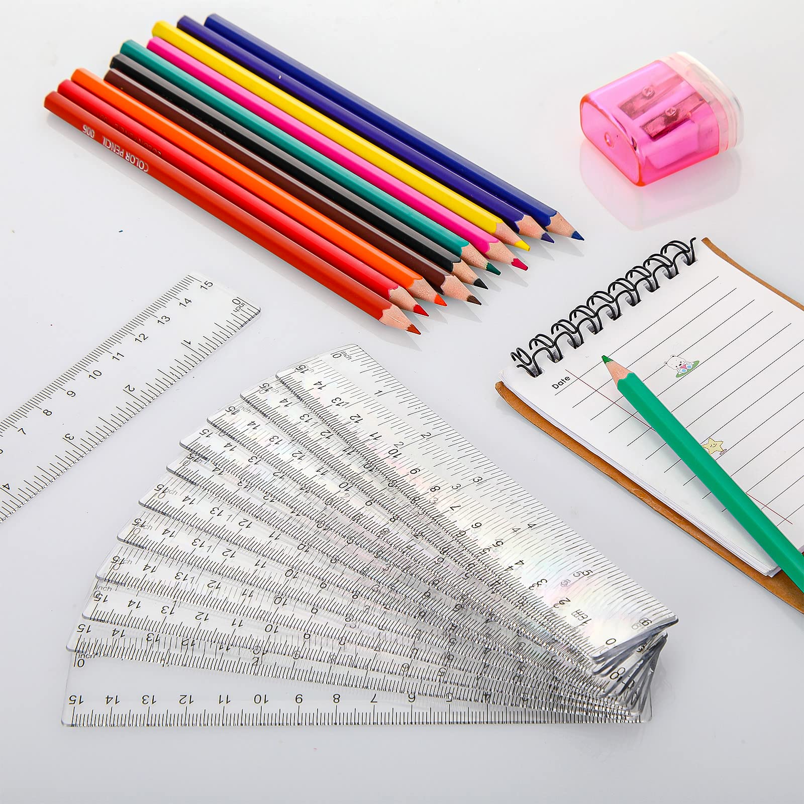 Student Classroom Rulers Zonon 500-Pack 6-Inch Clear Plastic Rulers ...