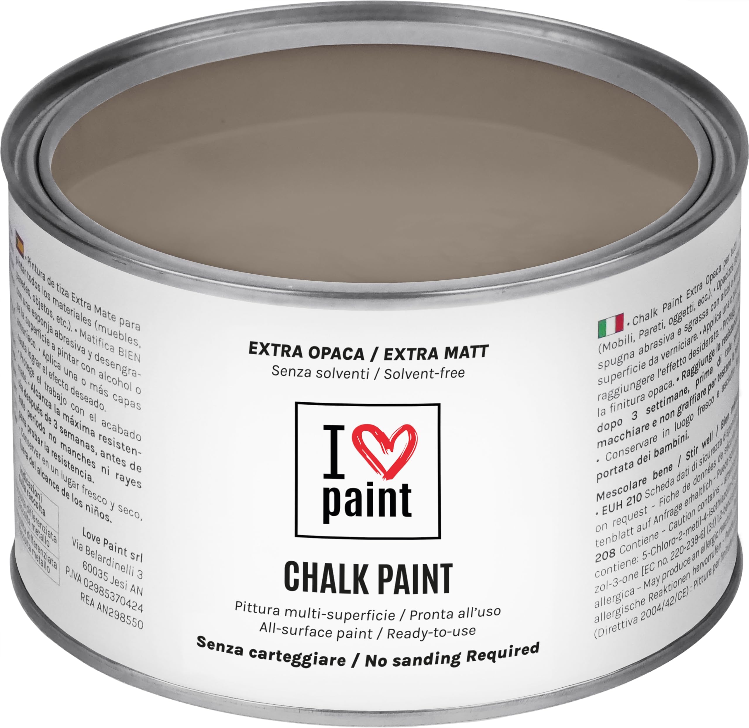 CHALK PAINT EVERYTHING Marrone Antico 250 ml - SENZA CARTEGGIARE Colora ...