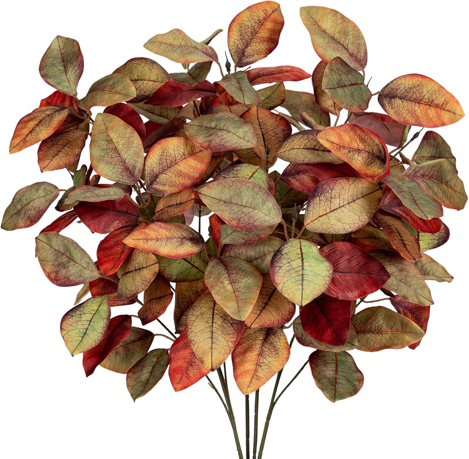 Briful 5 PCS Autumn Leaves Artificial Magnolia Leaf Stem, 26" Magnolia ...
