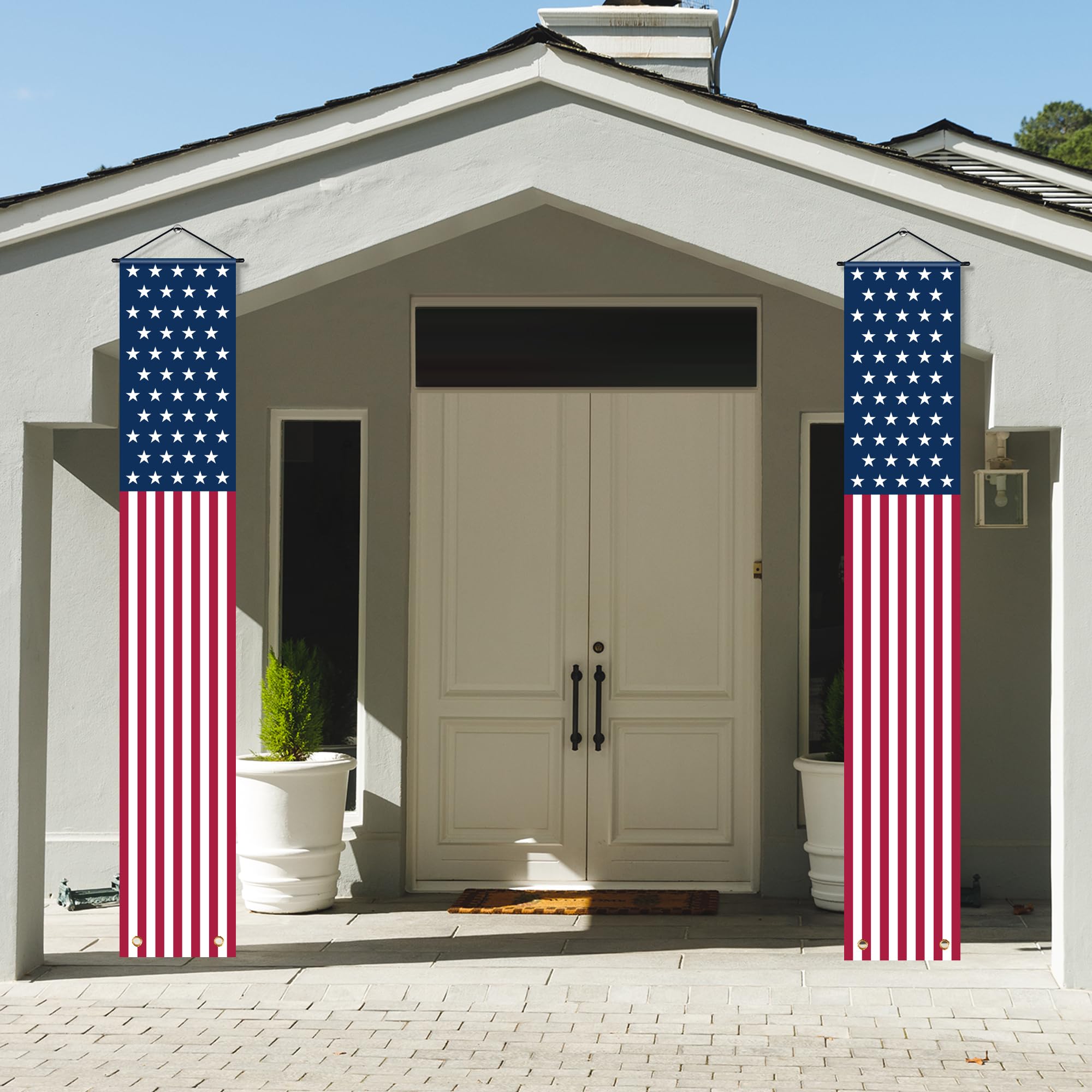 Snapklik.com : Veterans Day Decorations - American Flag Porch Banner ...