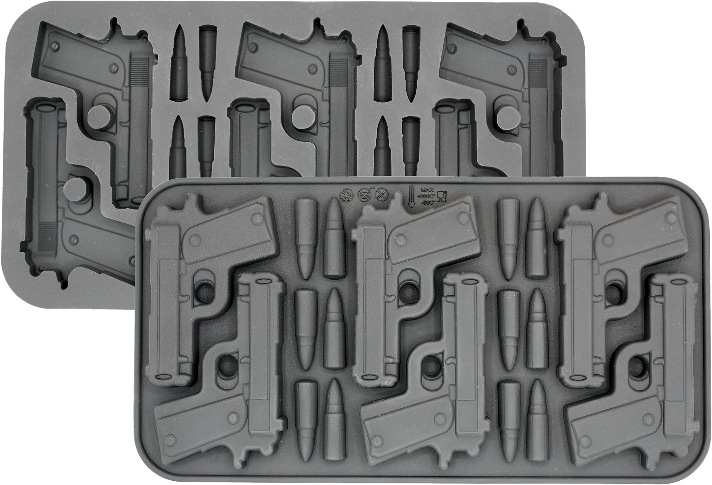 Amazon.com: Pistol Shape Fondant Cake Silicone Mold Halloween 3D Skull ...