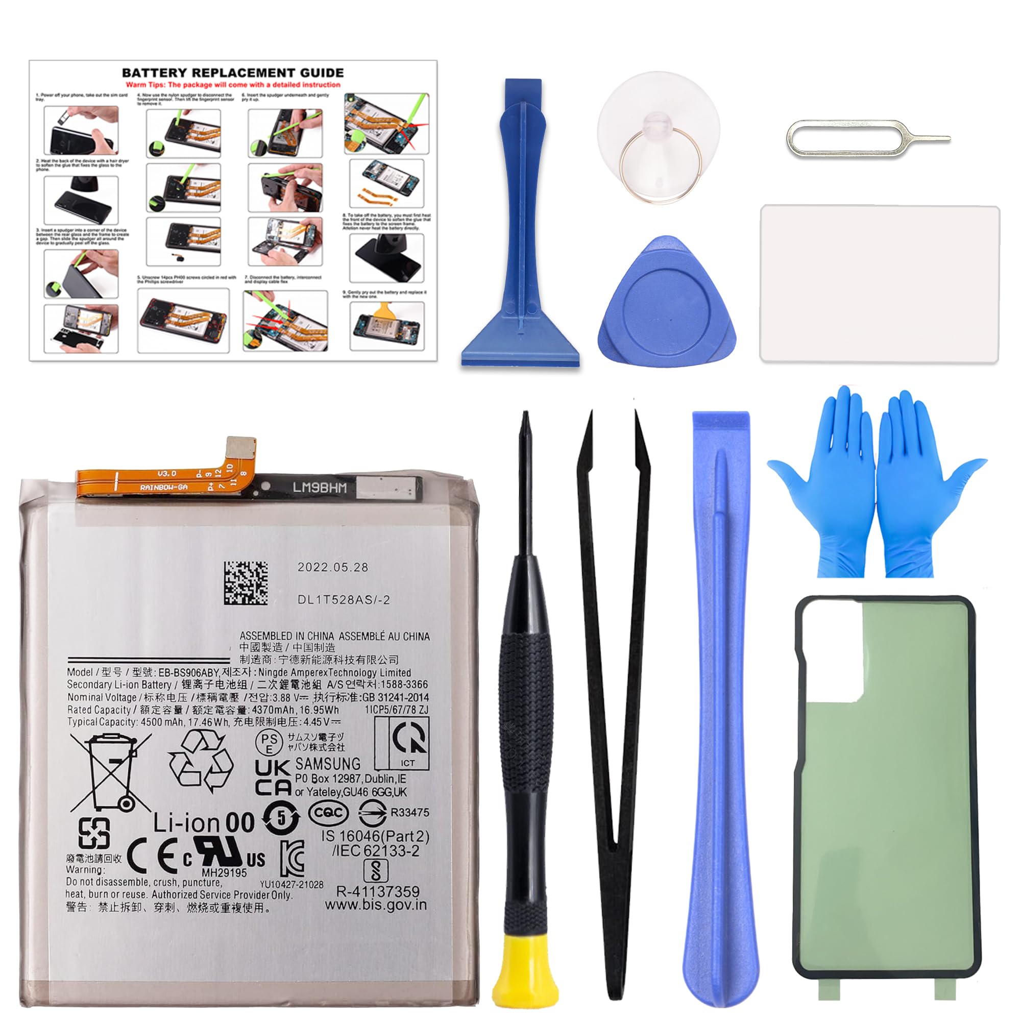 Amazon.com: GREEN FUSION Compatible with Galaxy S22+ Plus Battery ...