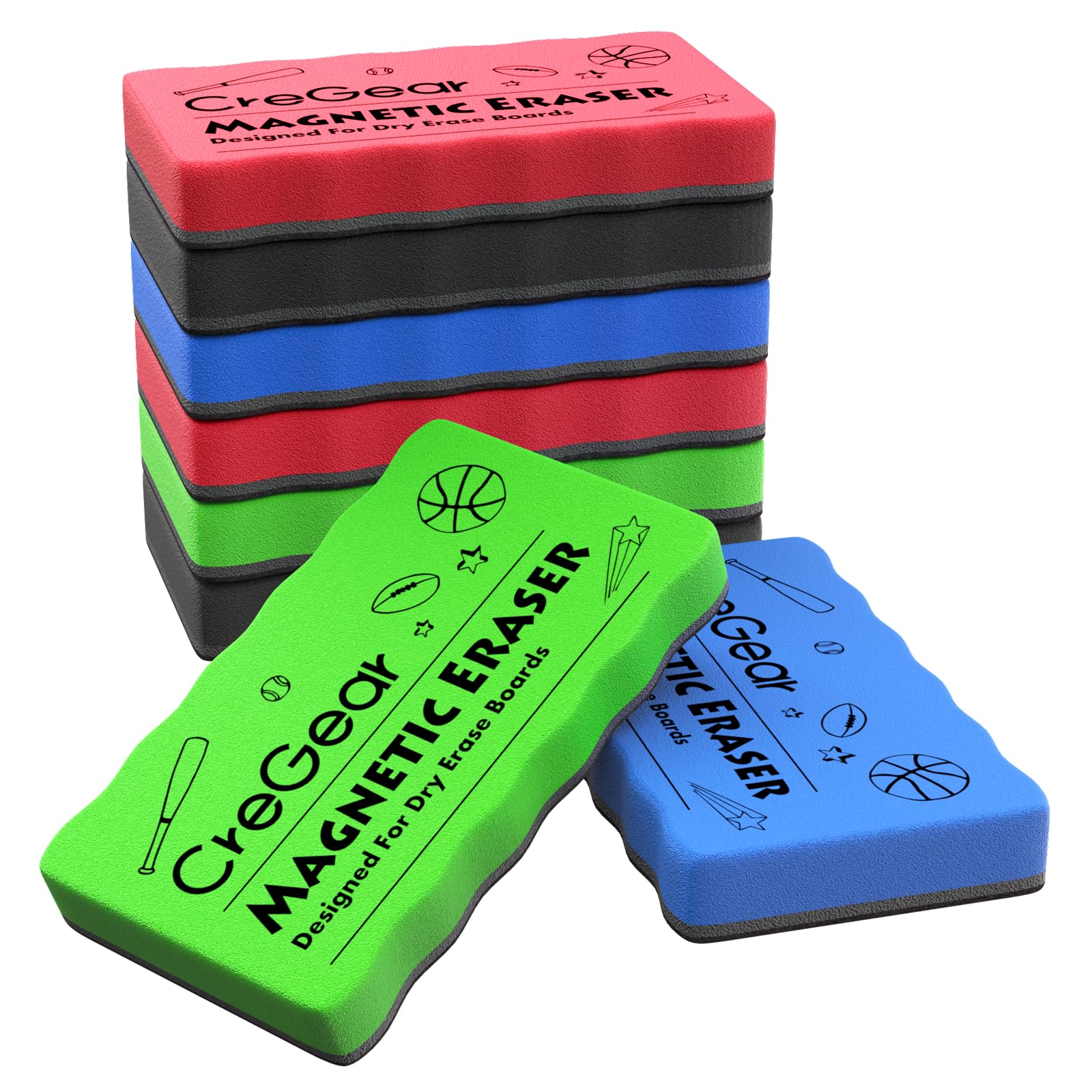 Amazon.com : CreGear Dry Erase Eraser 8 Pack, Magnetic Whiteboard ...
