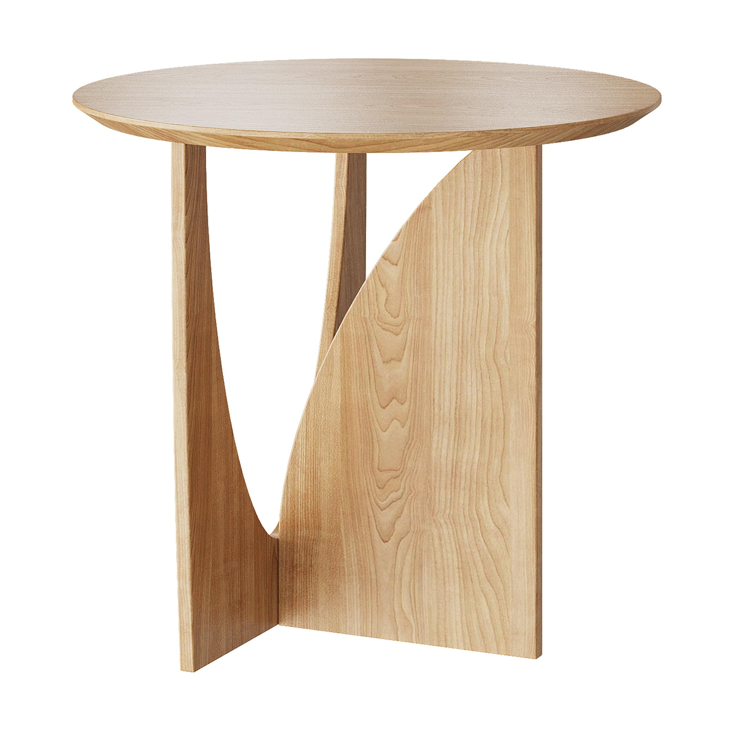 Amazon.com: Round Side Table,Modern Aesthetic End Table with Oak Veneer ...