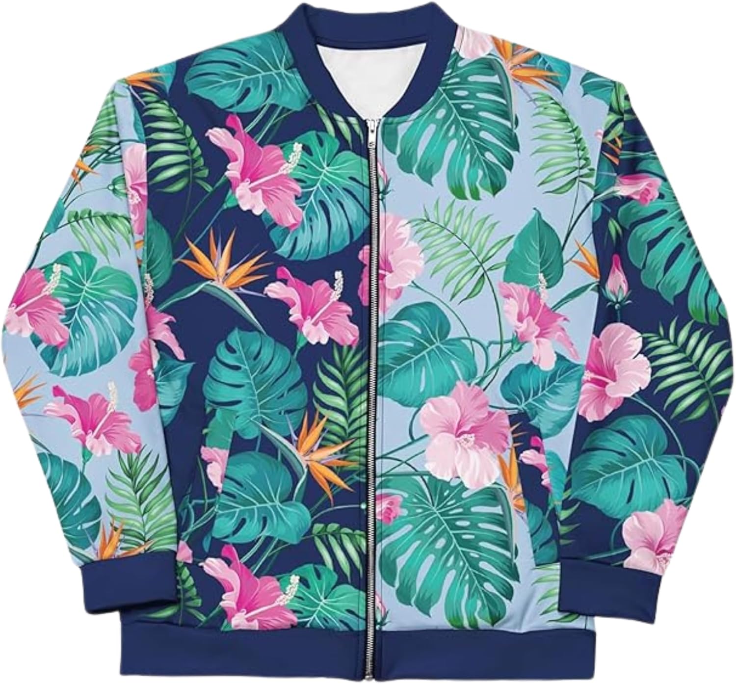 KPop Demon Hunters Zoey's Tropical Bomber Jacket, Adult Unisex As Seen ...