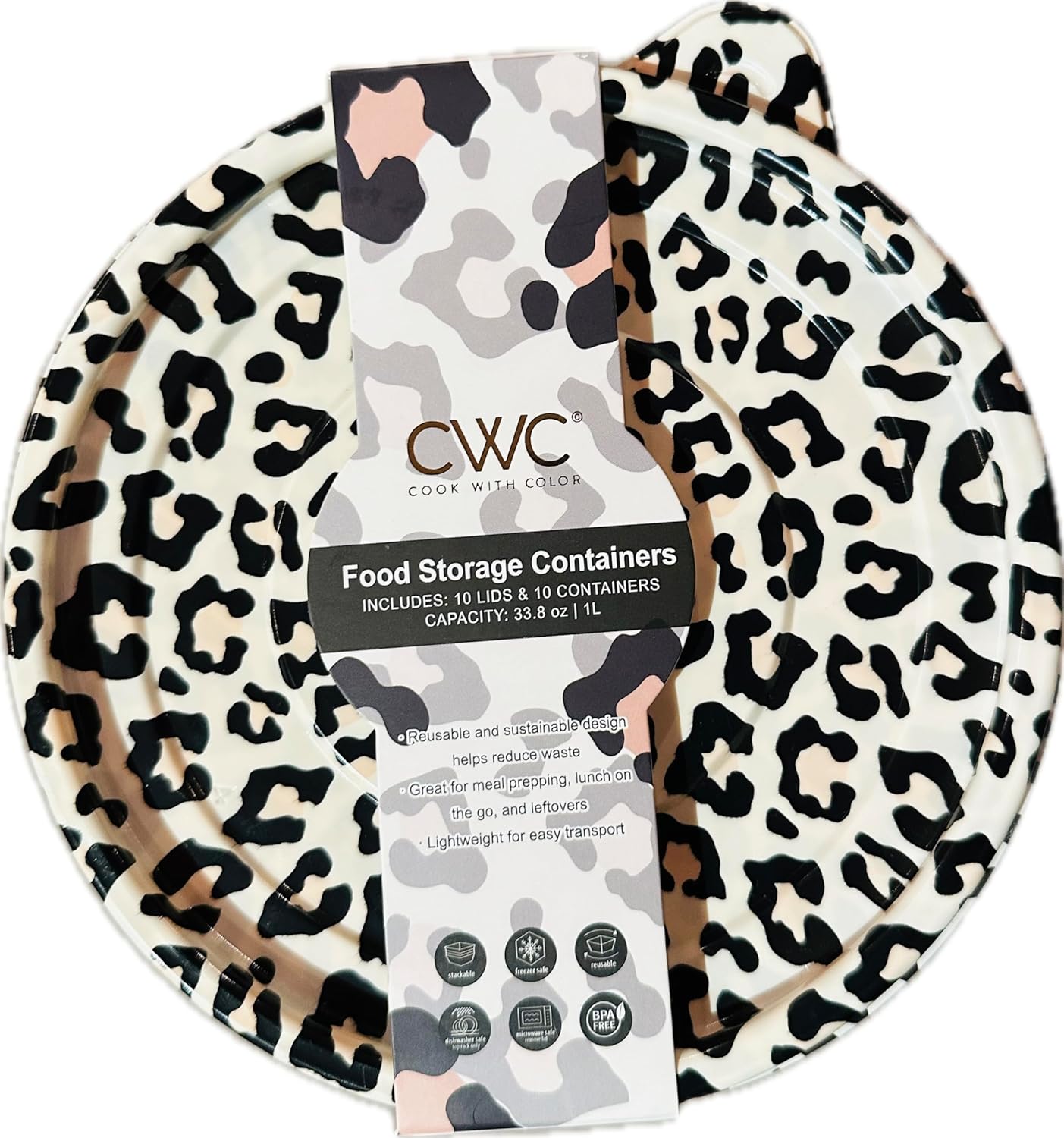 Amazon.com: COOK WITH COLOR 20 Piece Round Plastic food containers. 10 ...