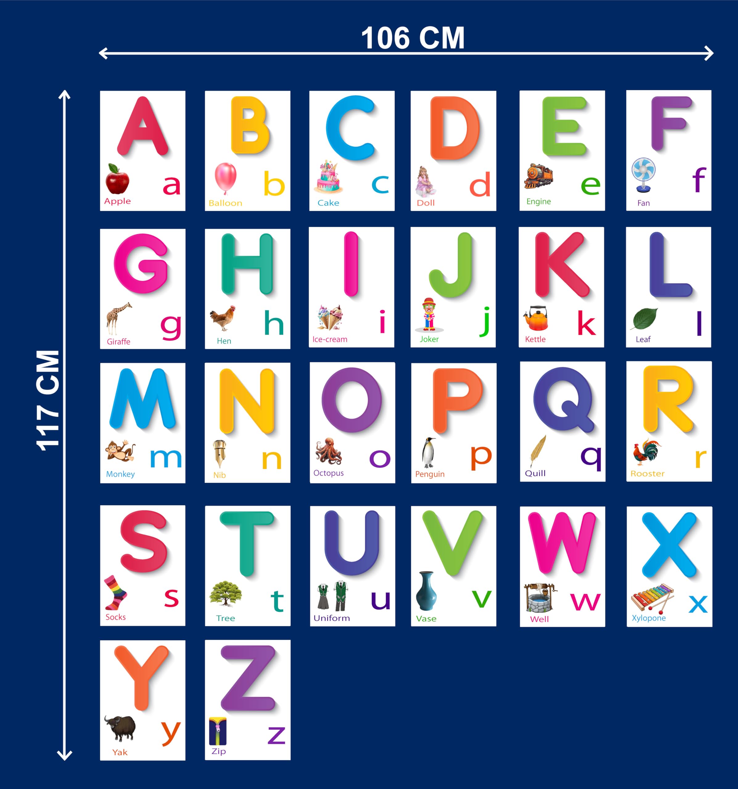 Letras Grandes Del Alfabeto Para Pared Letras De Madera Grandes De 17