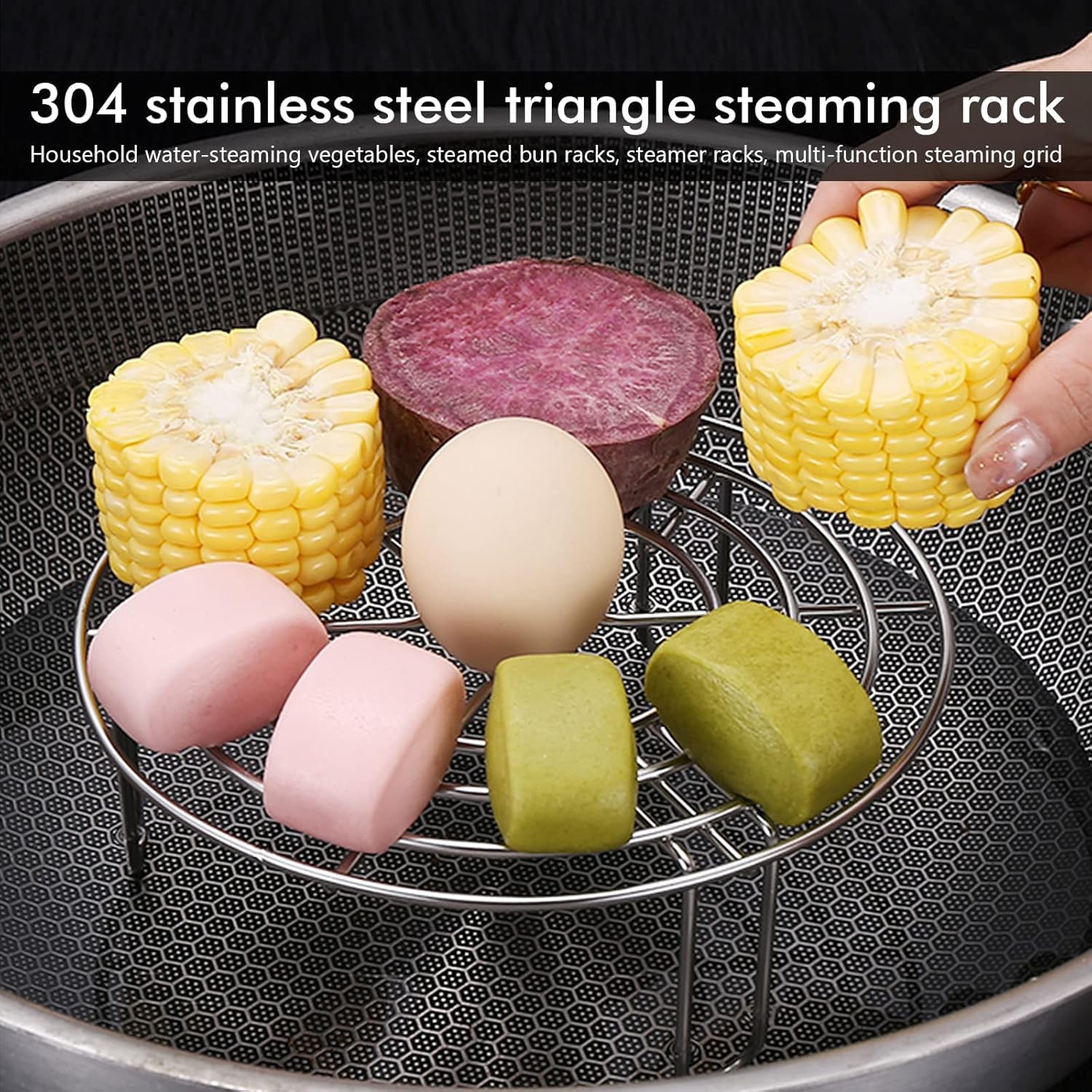 KAIAIWLUO Steaming Rack,Round Cooking Rack Stainless Steel Cooling Rack ...