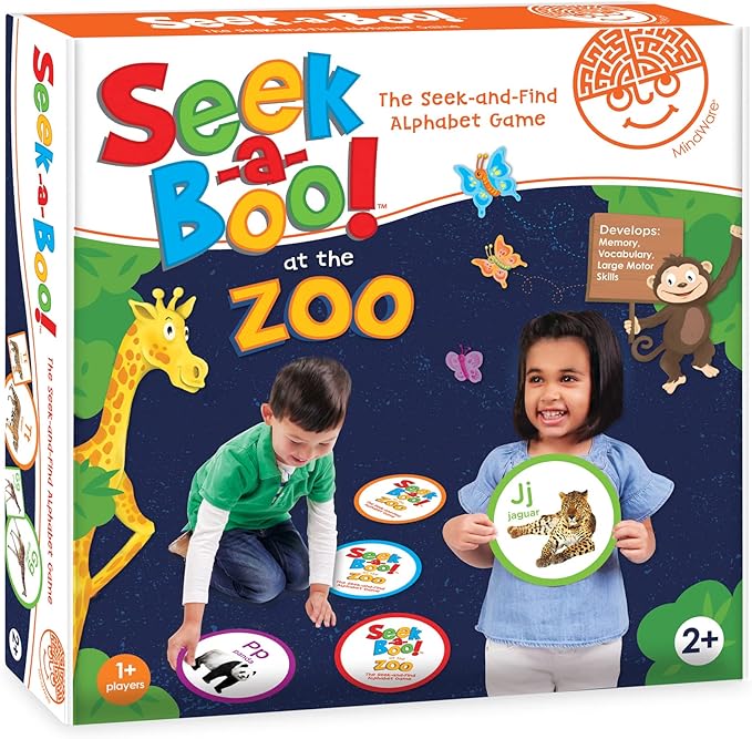 Amazon.com: MindWare Seek-a-Boo! at The Zoo The Seek-and-Find Alphabet ...