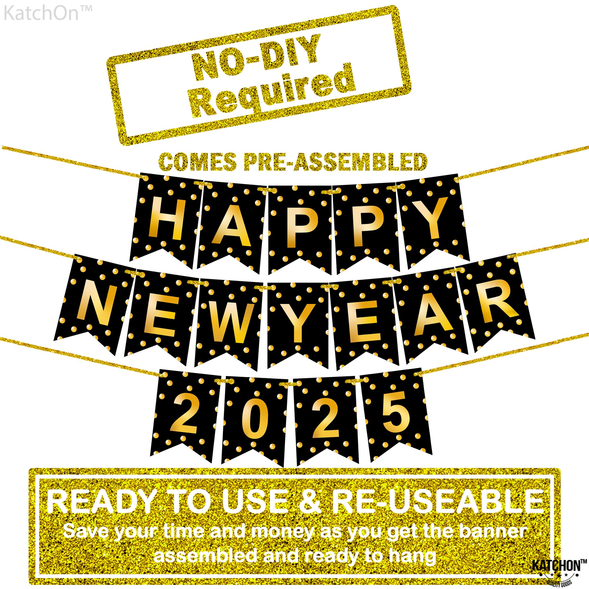 Snapklik.com : Happy New Year Banner 2025 - No DIY, 10 Feet Happy New ...