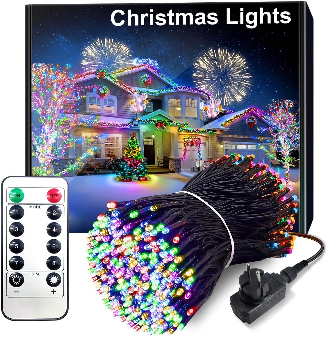 ARKOCHIC 30M Luci Albero di Natale, 300 LED Luci Natalizie da Esterno ...
