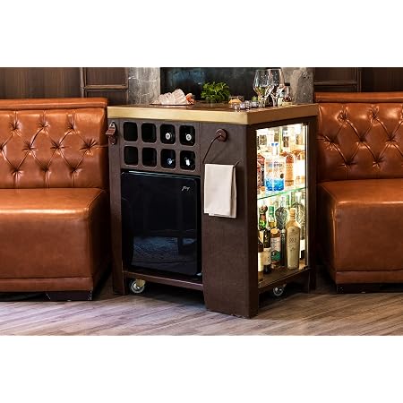 HAUS OF BARS by SpeedX - Model Y Stylish Bar Trolley, Gold Finish with ...