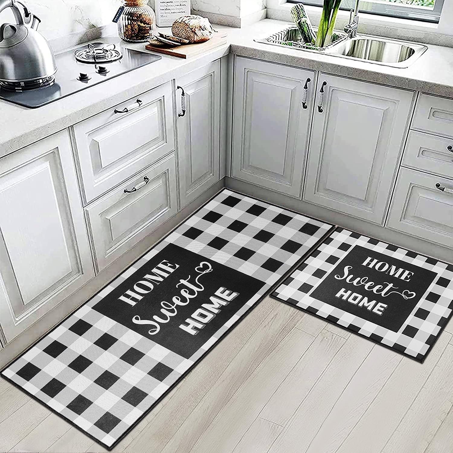 Amazon.com: Forfunyou Kitchen Rugs, 2PCS Kitchen Mats for Floor Soft ...