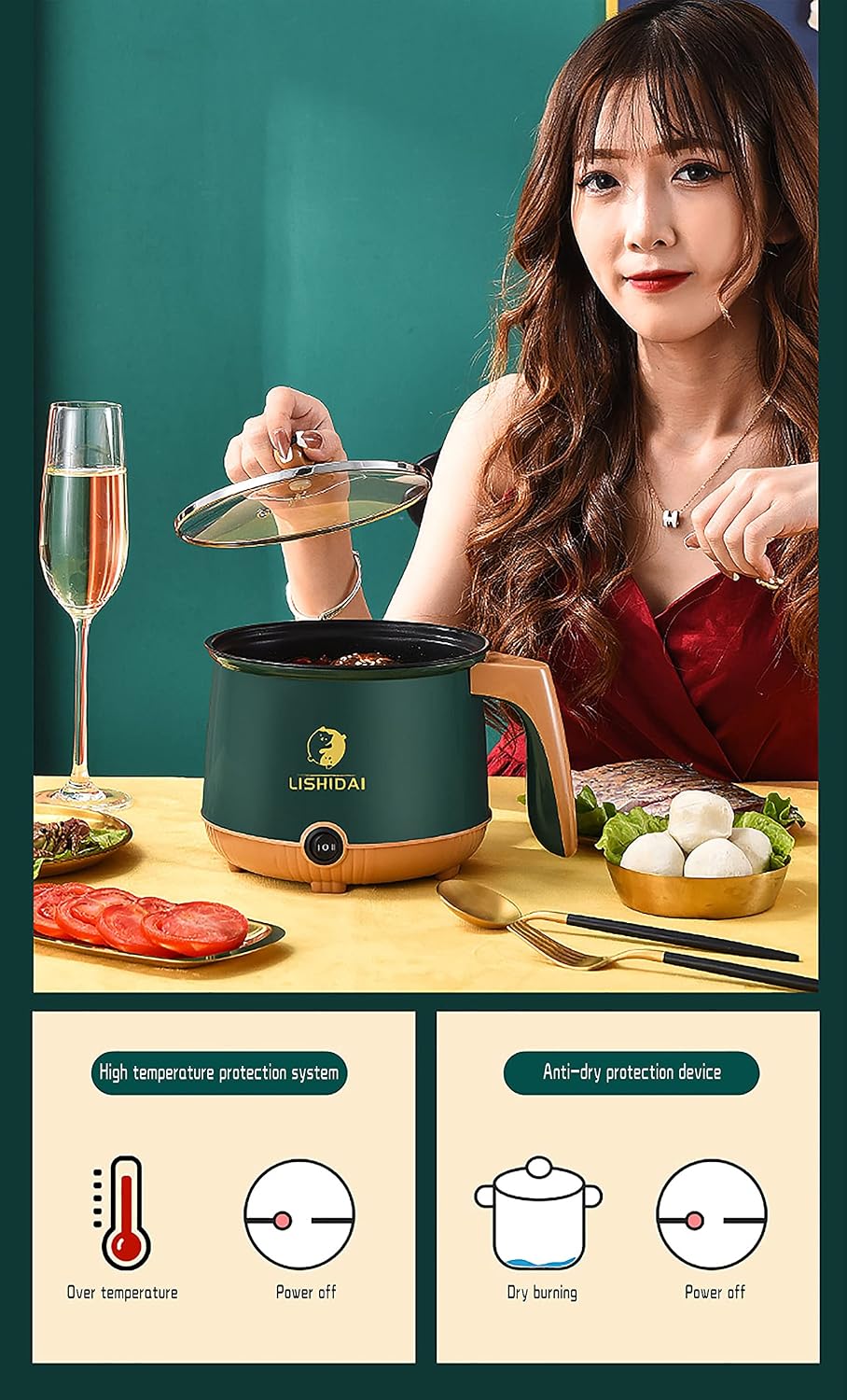 Electric Hot Pot,Mini Hot Pot,Electric Noodle Pot,Electric Pot,Ramen ...
