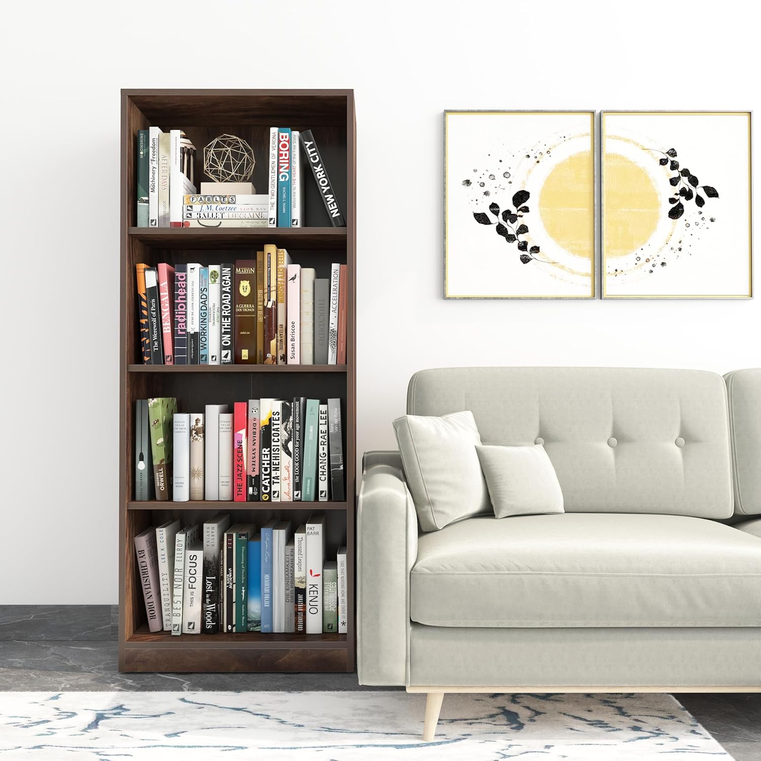 Studio Kook Libro Bookcase/Bookshelf (Junglewood, 4 Shelves) : Amazon.in: Home & Kitchen