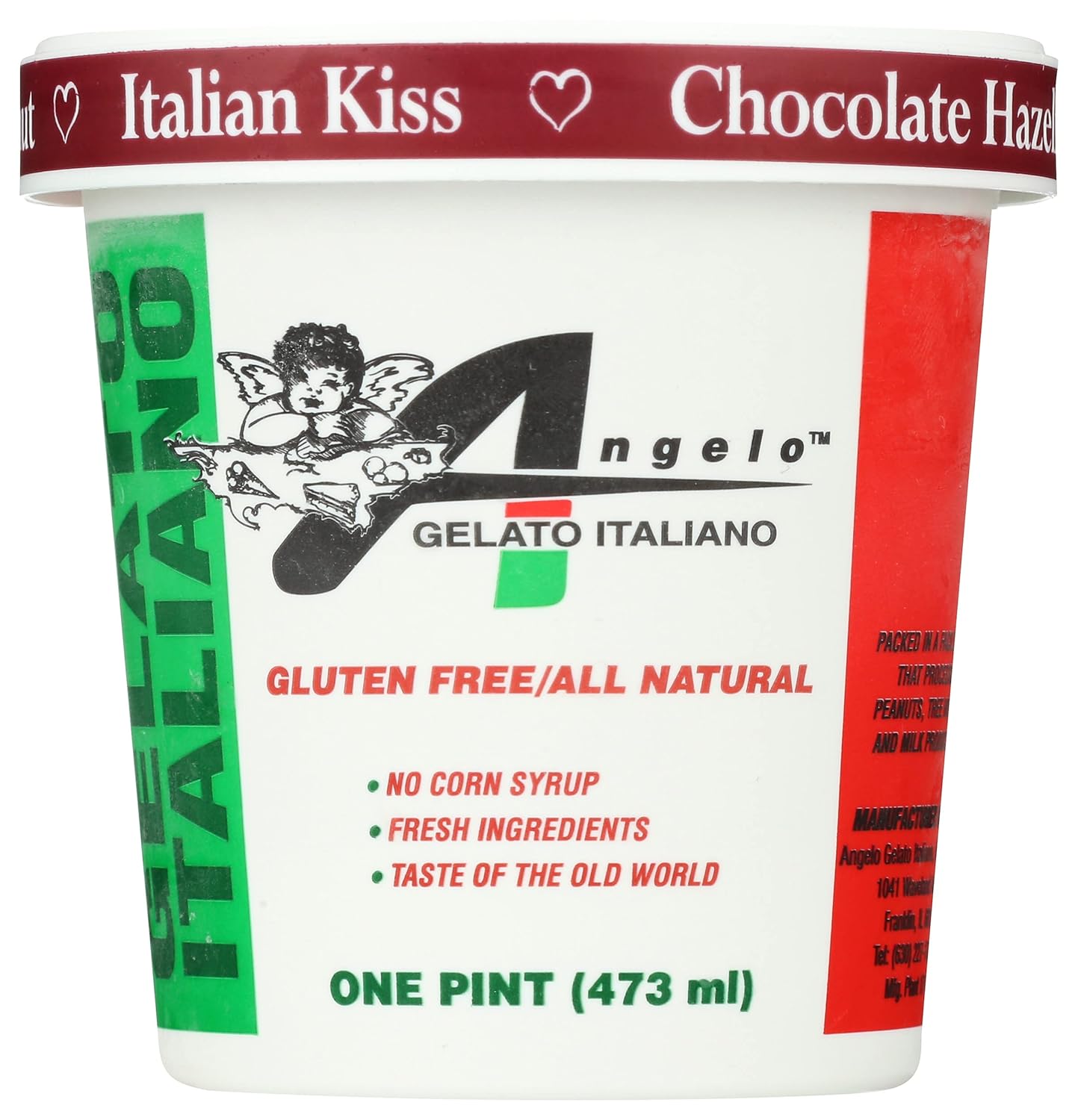 Amazon.com: ANGELO GELATO Italian Kiss Gelato, 16 OZ : Grocery ...