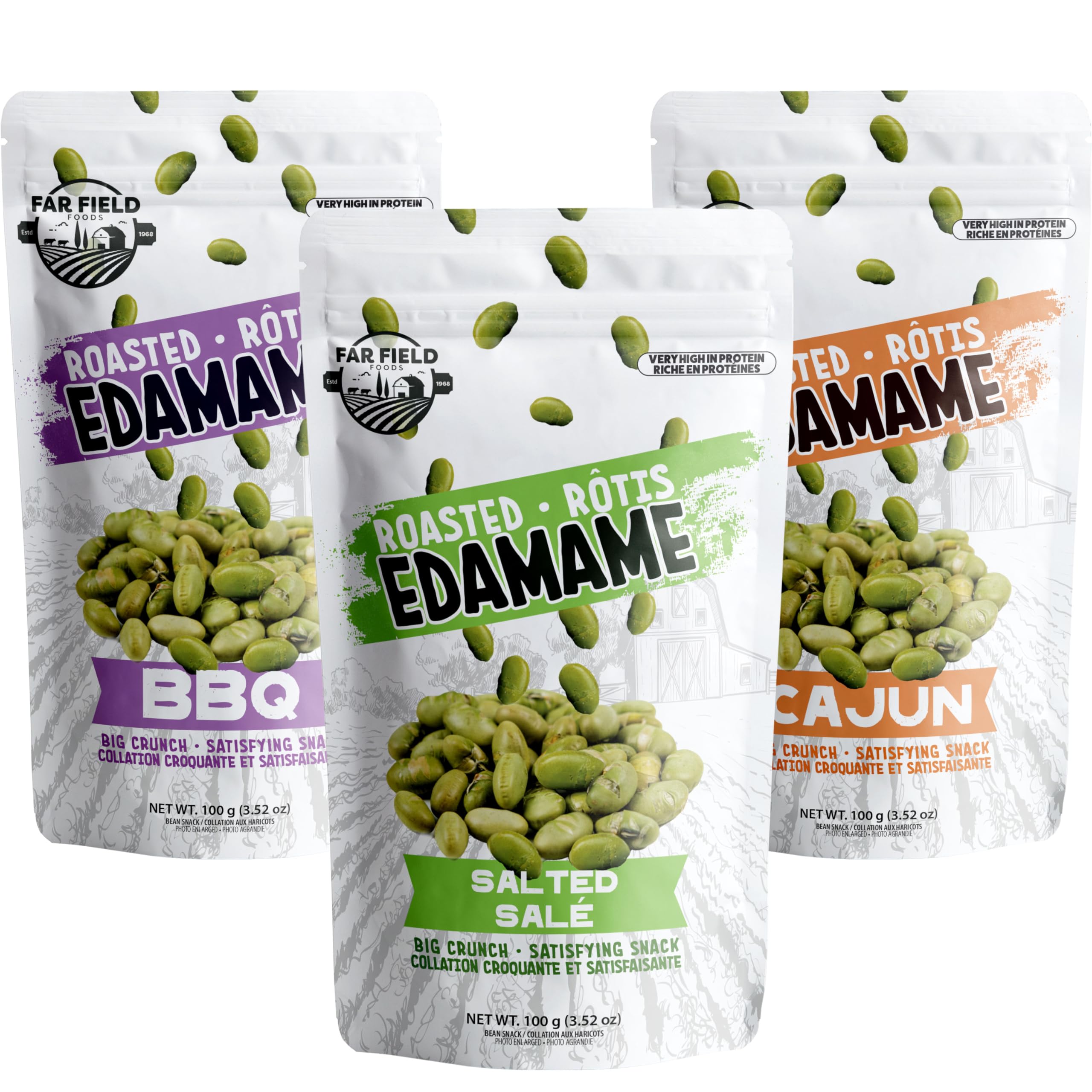 Amazon.com: Far Field Crunchy Roasted Edamame Bean Snack - Assorted - 3 ...