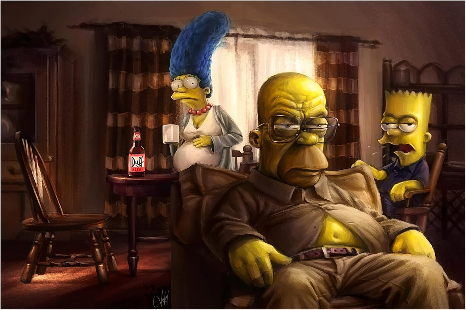 Simpsons Painting Canvas Wall Art Living Room Posters Breaking Bad The ...