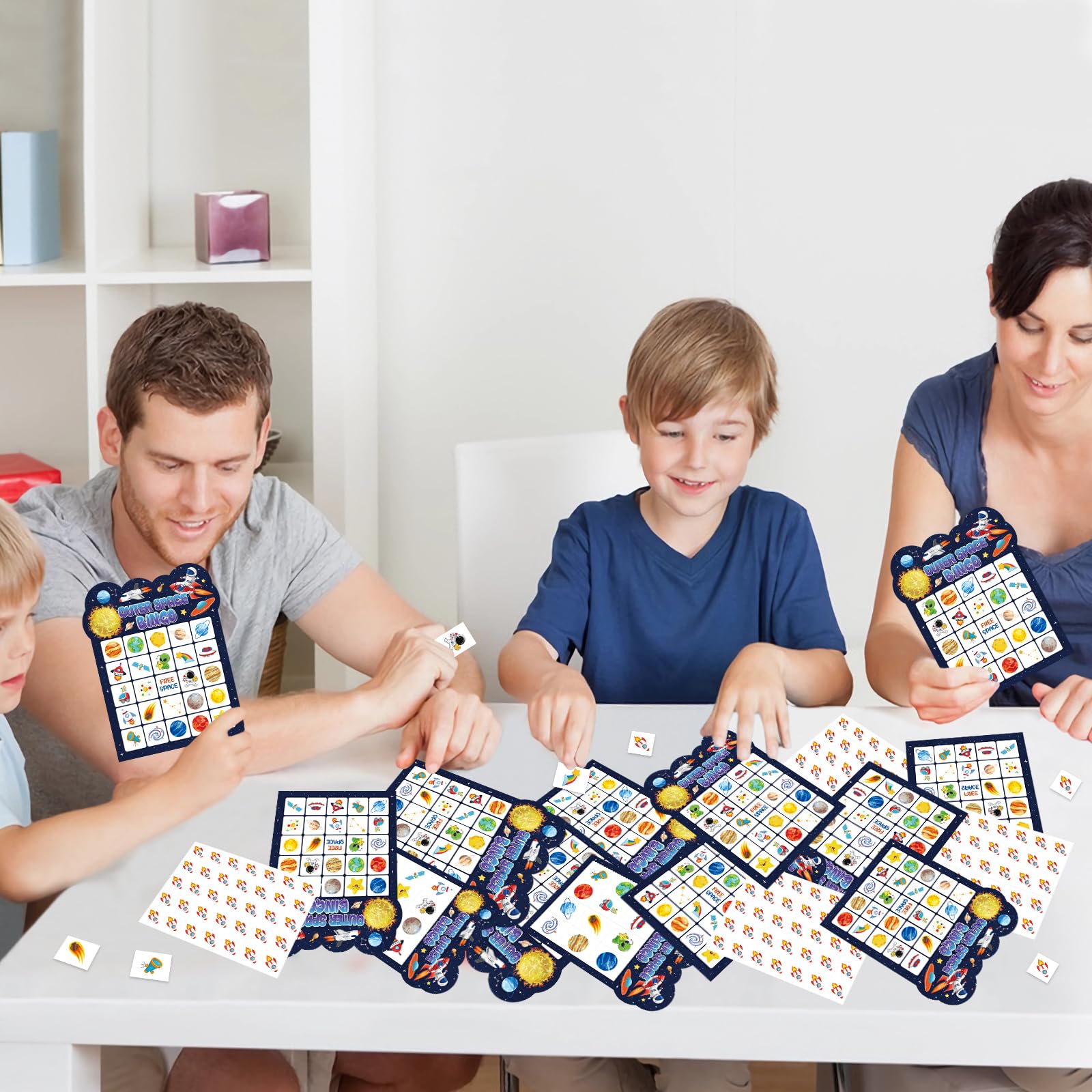 Snapklik.com : Space Bingo Game, 24 Players Outer Space Bingo Cards For ...