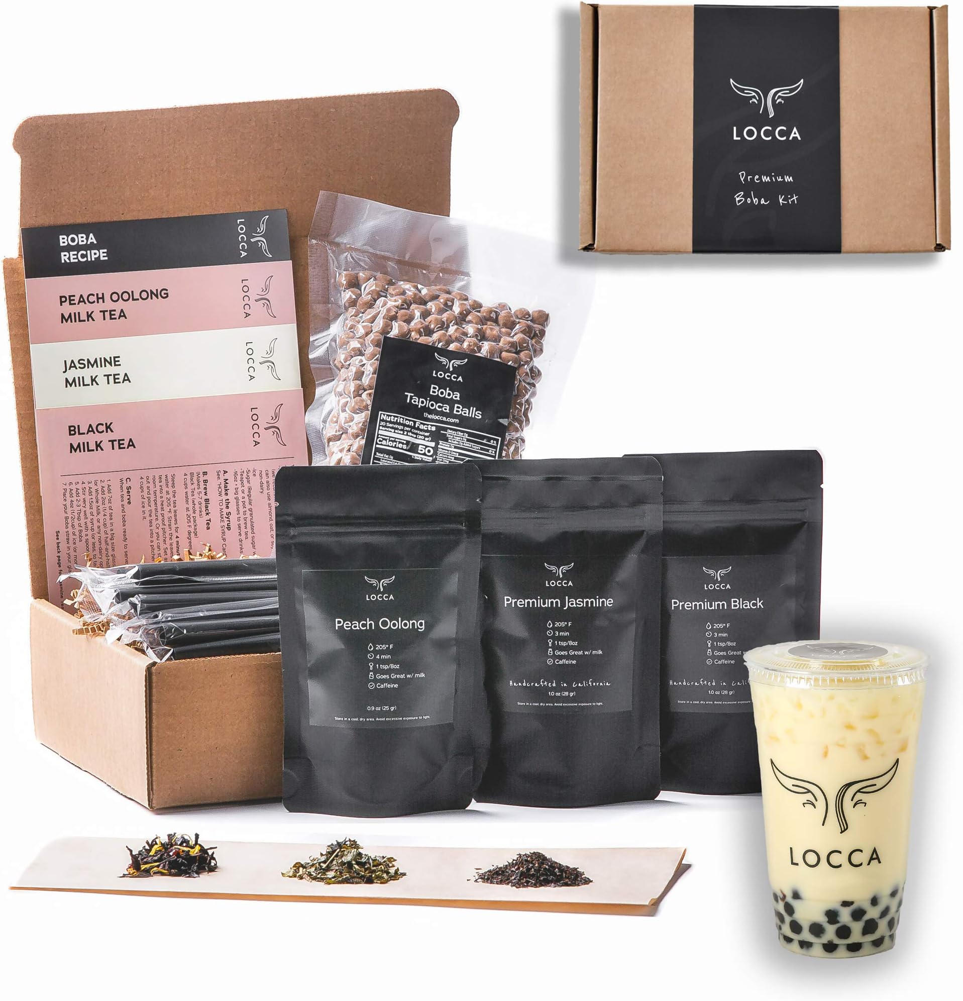 Amazon.com: Locca Boba Tea Kit | 24+ Bubble Teas | Premium Daily Joy ...