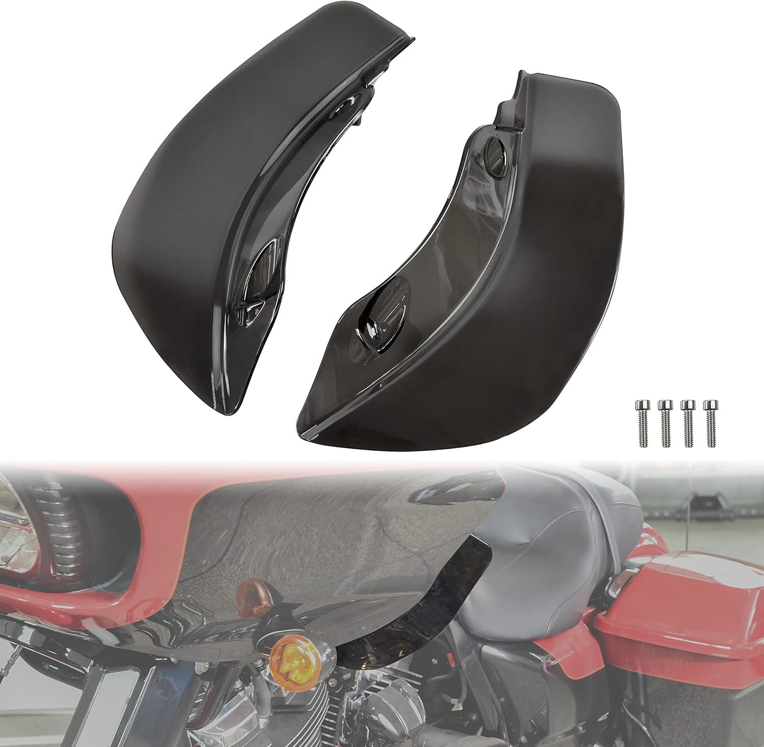 Amazon.com: VEISUTOR Wide Wind Deflector for Harley Touring, Smoke ...