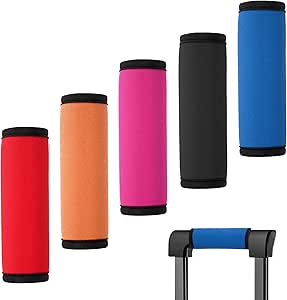 5 Pieces Luggage Handle Wraps Comfort Neoprene Handle Grips Detachable ...