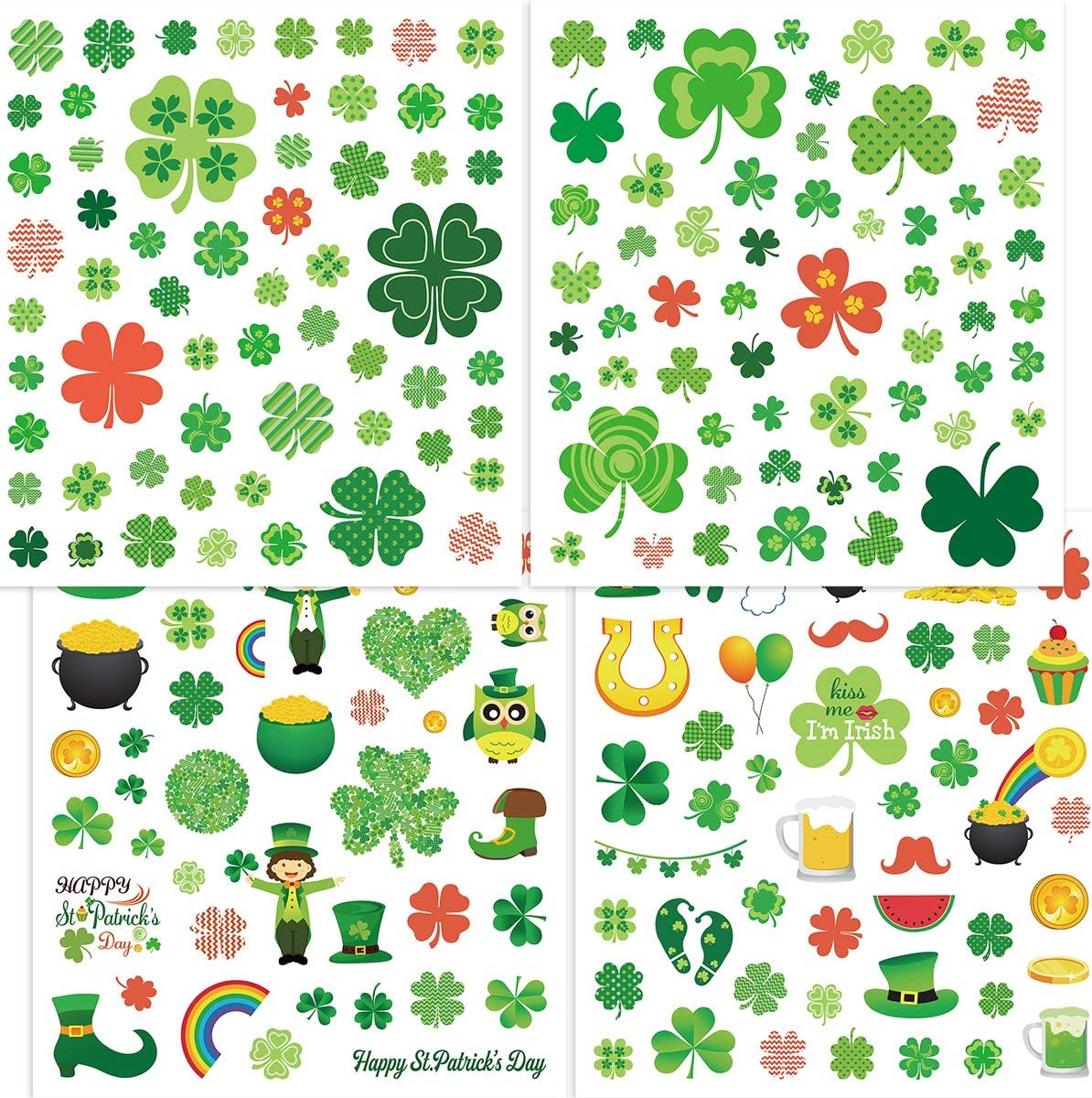 Amazon.com: Shamrock Stickers St. Patrick's Day Sticker for Kids Irish ...