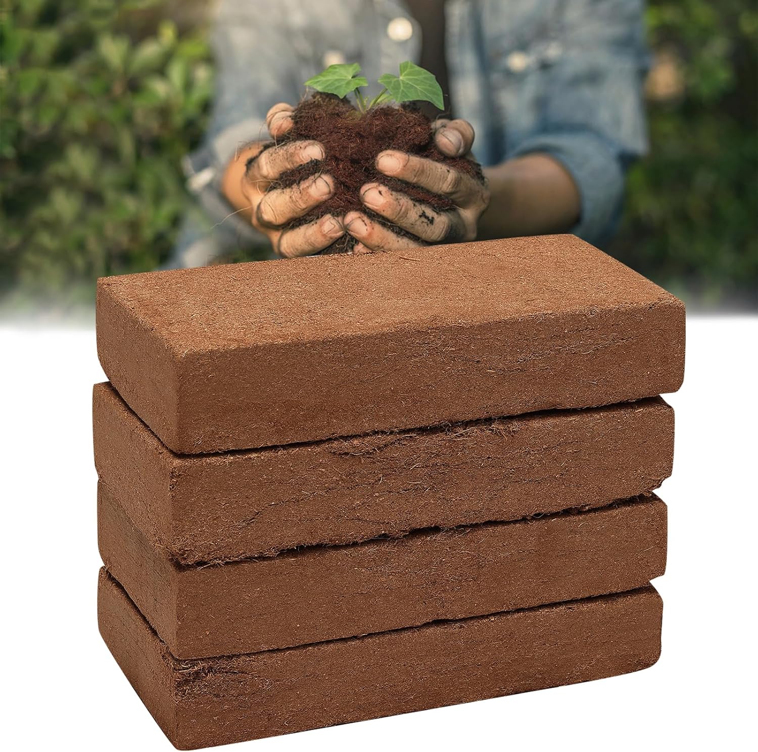 Amazon.com : Coco Coir Bricks, Organic Potting Soil Indoor Plants ...