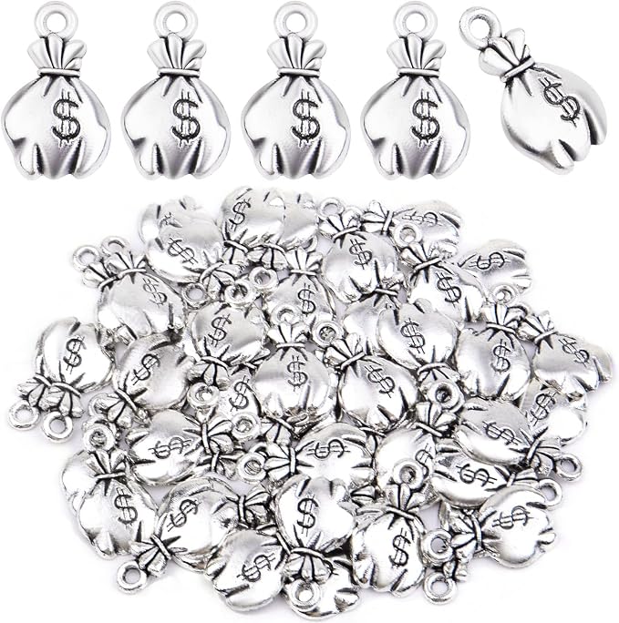 Amazon.com: Hmjpng 50pcs Antique Silver US Dollar Sign Charms Alloy ...