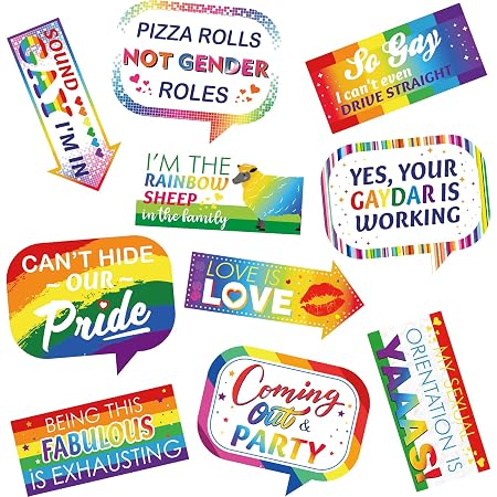 Amazon.com: Big Dot of Happiness Love is Love - Gay Pride Glasses ...
