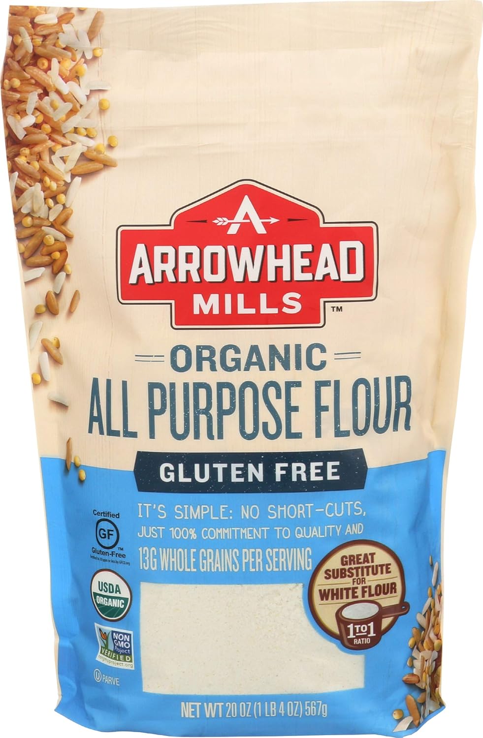 Amazon.com: ARROWHEAD MILLS Organic All Purpose Flour, 20 OZ : Books