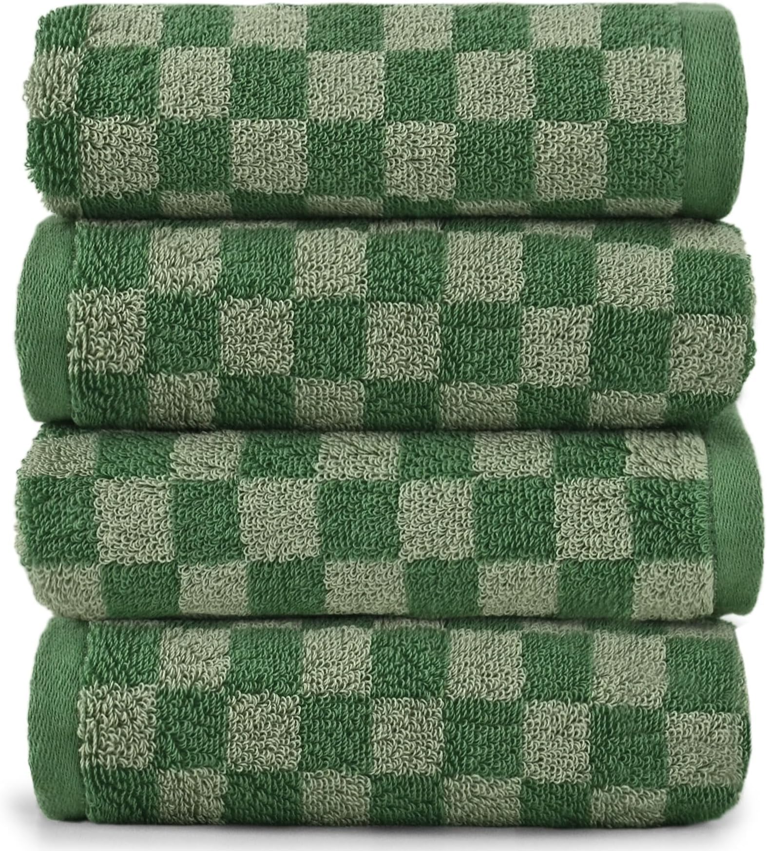 Amazon.com: Jacquotha Soft Cotton Hand Towels in Pink Checkered - 4 ...