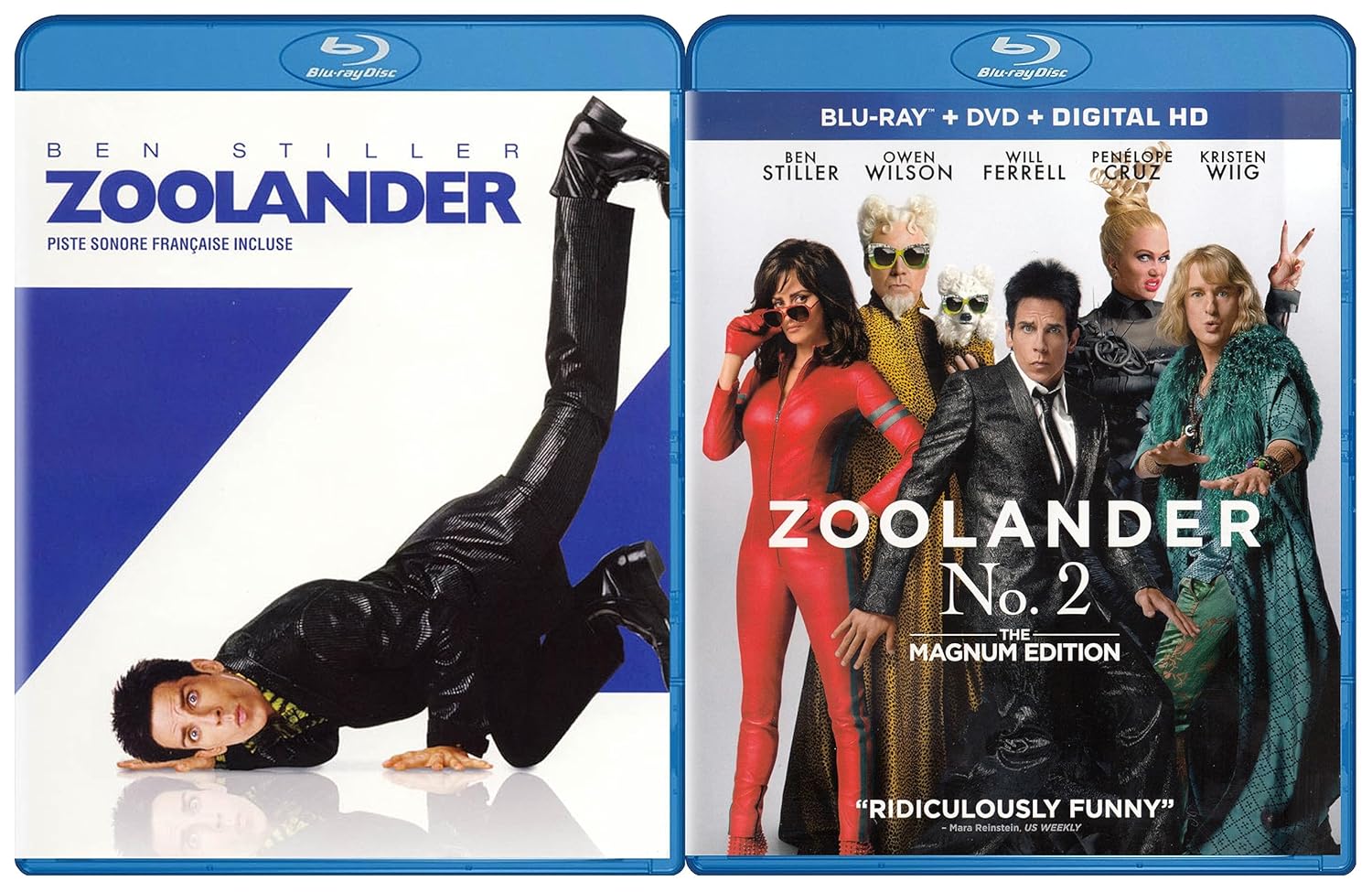 Amazon.com: Zoolander / Zoolander No. 2 (Blu-ray) (2-Pack) : Movies & TV