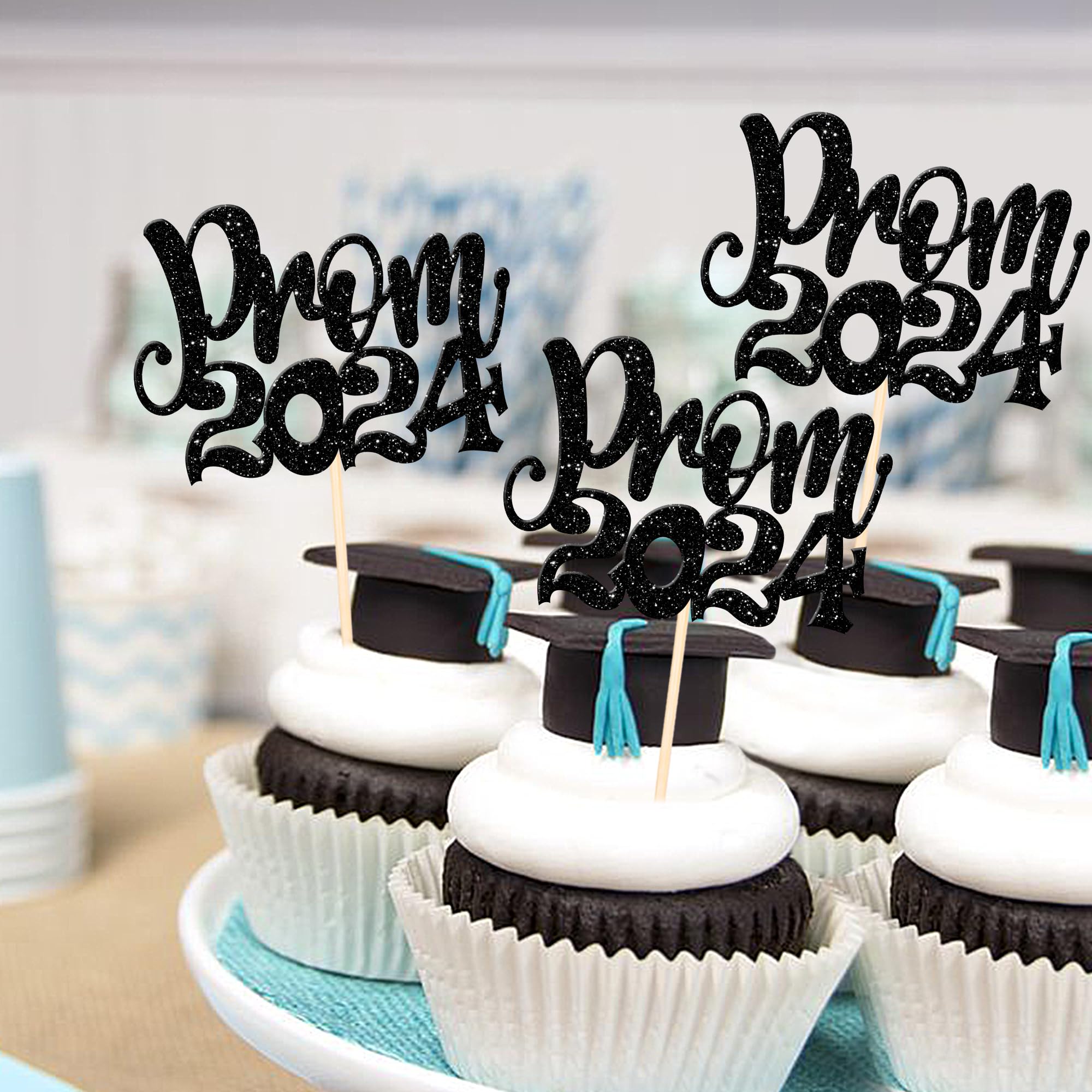 Snapklik.com : 36 PCS Prom 2024 Cupcake Toppers Glitter Prom Night ...