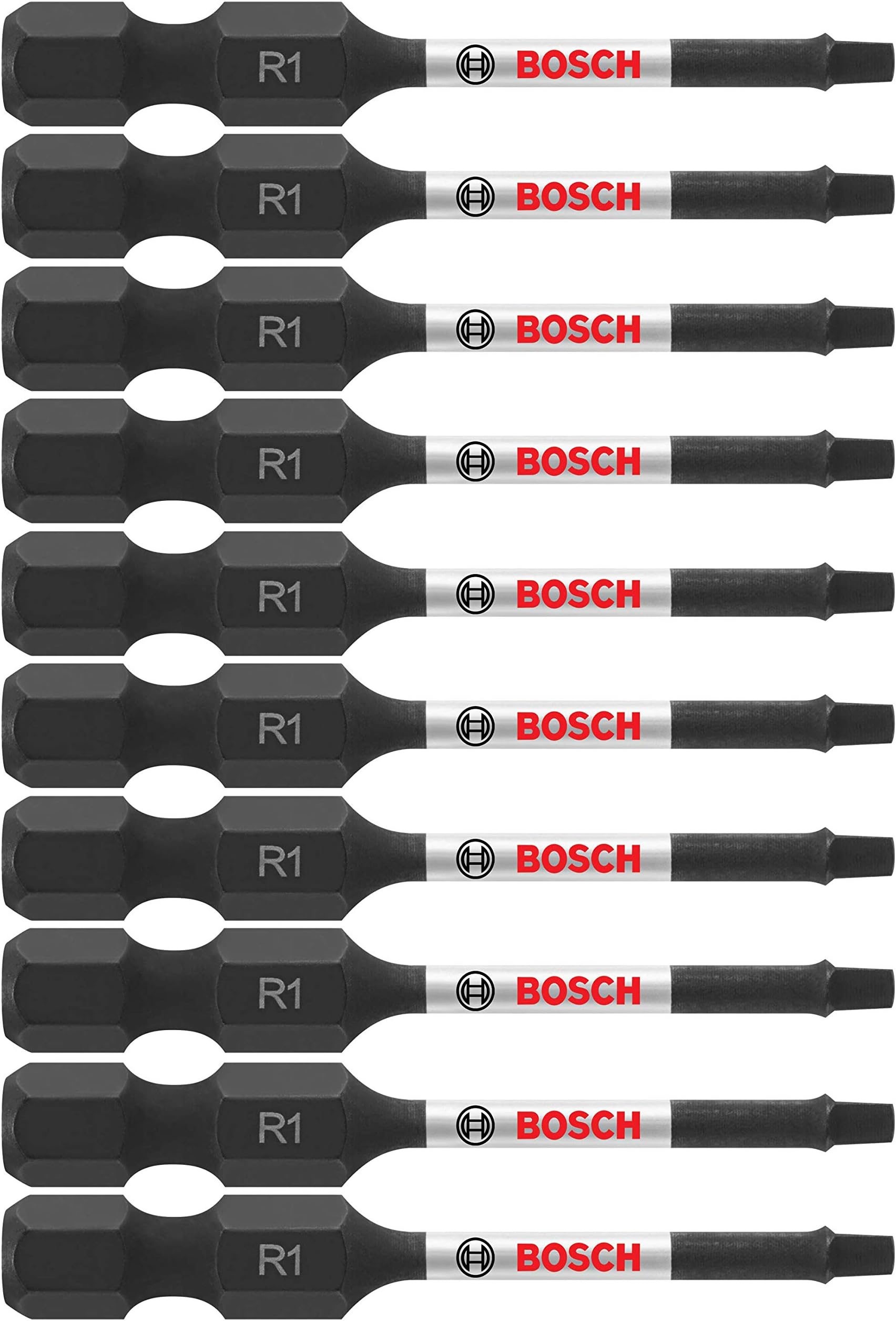BOSCH ITSQ12B 10-Pack 2 In. Square #1 Impact Tough Screwdriving Power ...