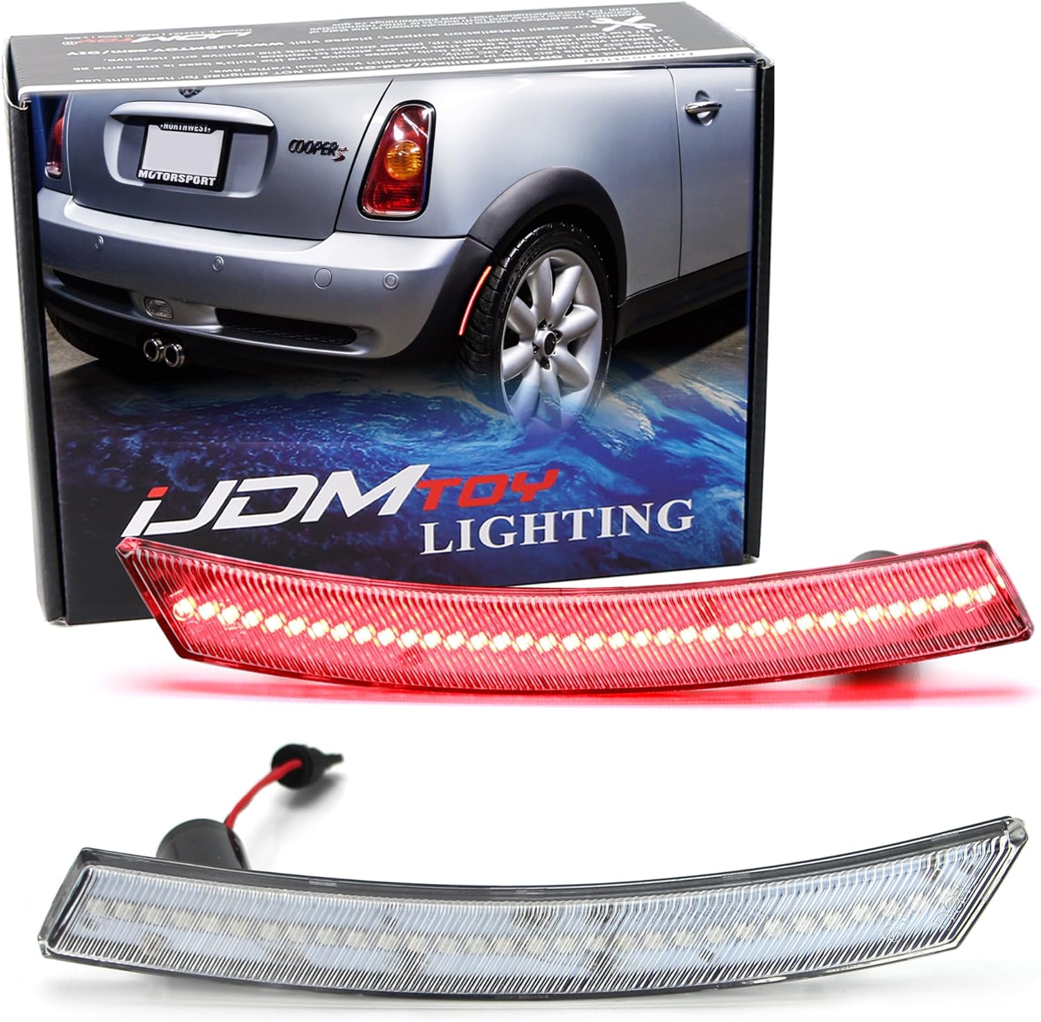 Amazon.com: iJDMTOY Semi-Clear Lens Red Full LED Rear Side Marker Light ...