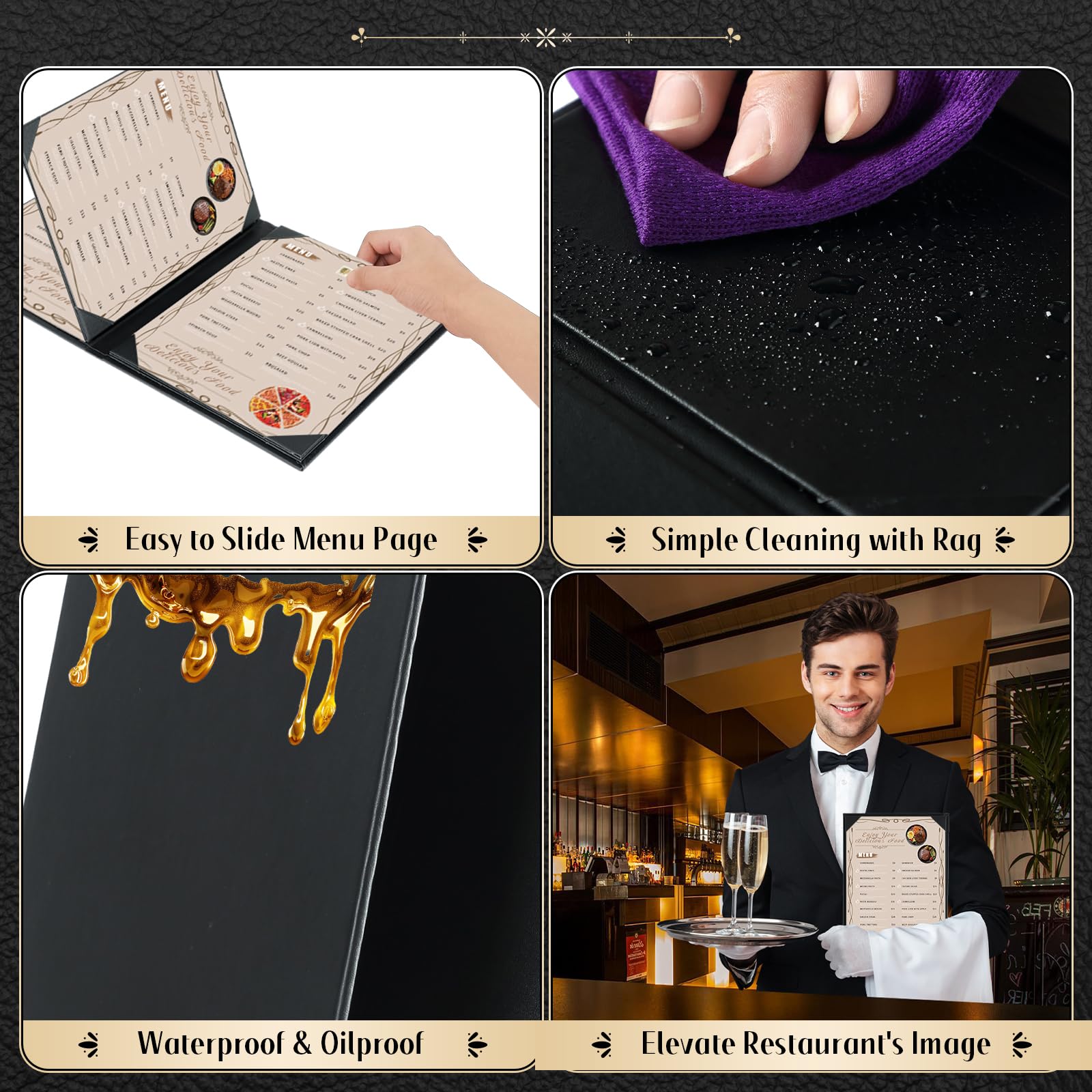 Snapklik.com : FLKQC 1 Pack Restaurant Menu Covers Holders 8.5 X 11 ...