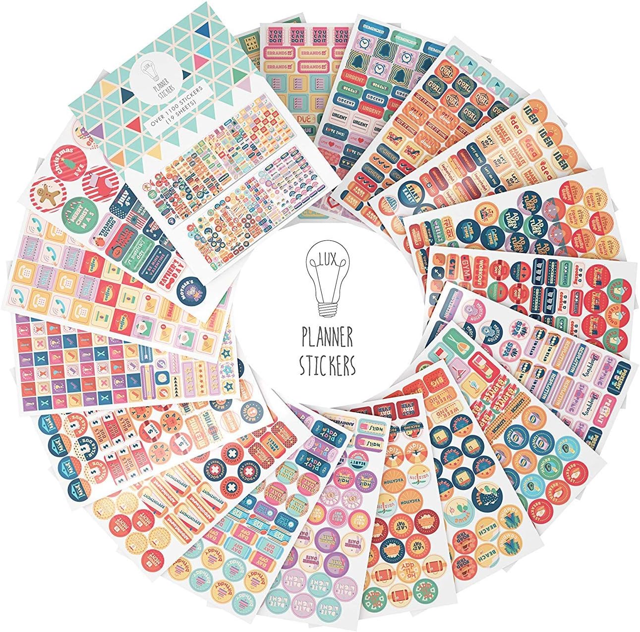 Amazon.com: Planner Stickers for Planning, 1200+ Monthly Motivational ...