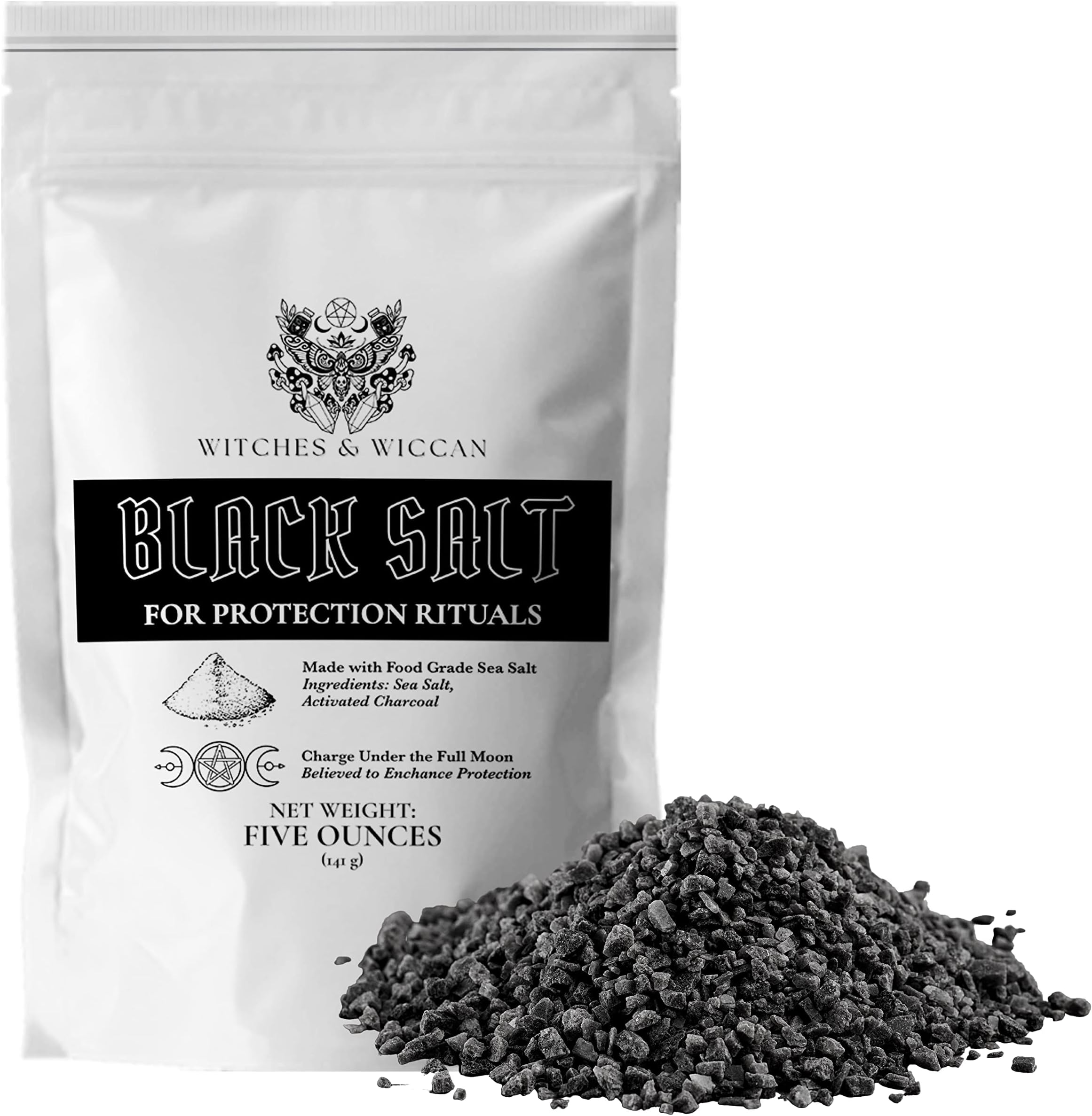 Amazon.com : VERY SMALL 1 oz net wt. Reiki Charged Black Salt Bag for ...