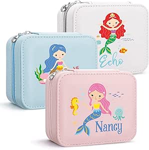 Amazon.com: Party-rainday Personalized Leather Jewelry Box, Girl’s ...