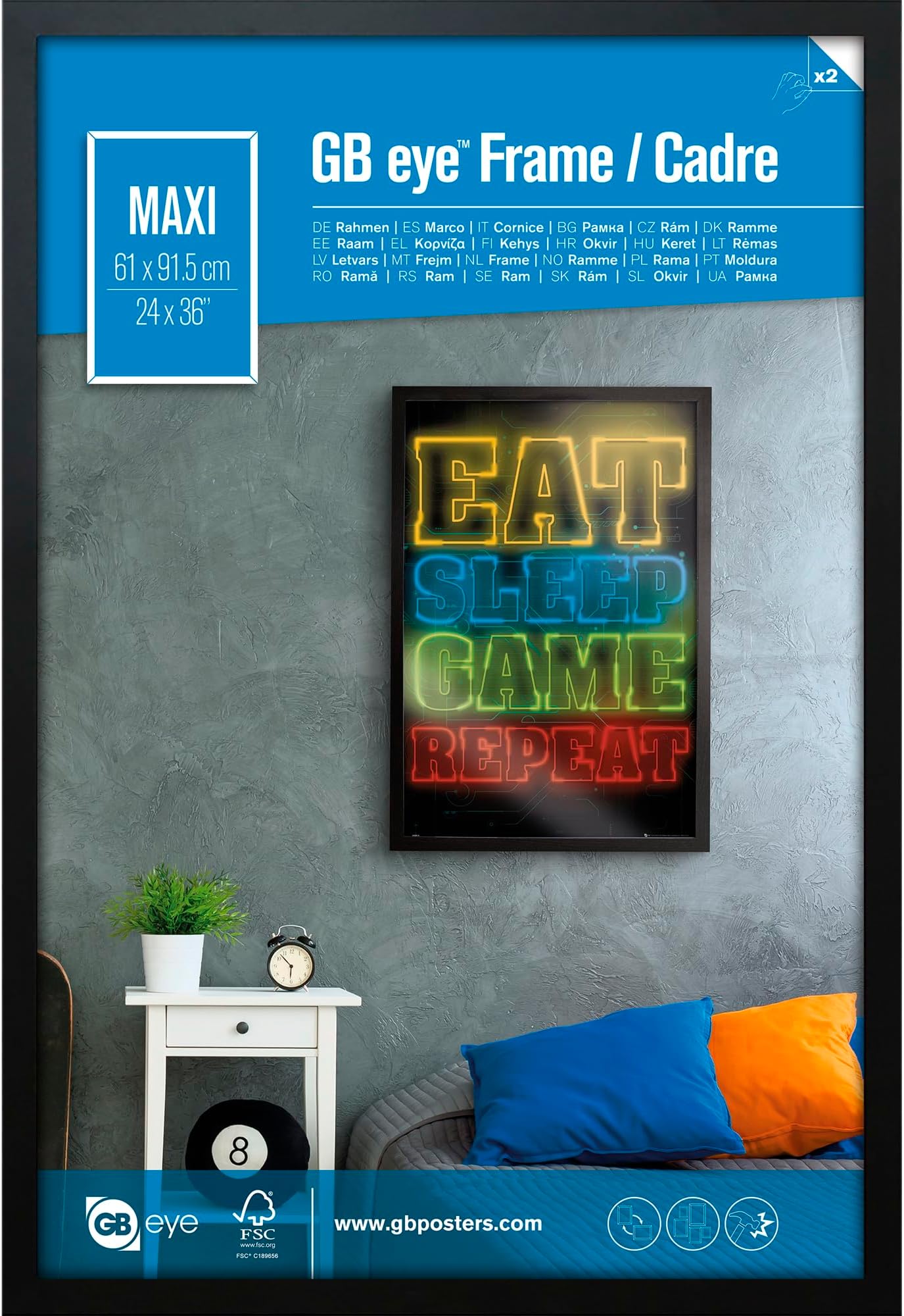 A0 Poster Frame - Easy to fit - Single or Multi-pack Option (Single ...