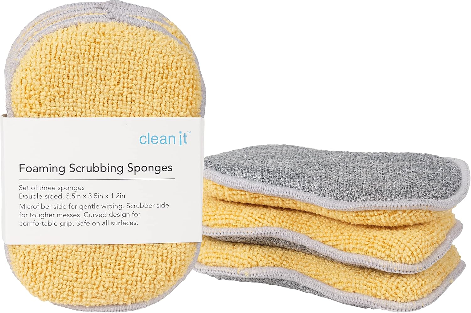 Amazon.com: KAF Home Clean It Set of 6 Dual Sided Utility Sponges ...