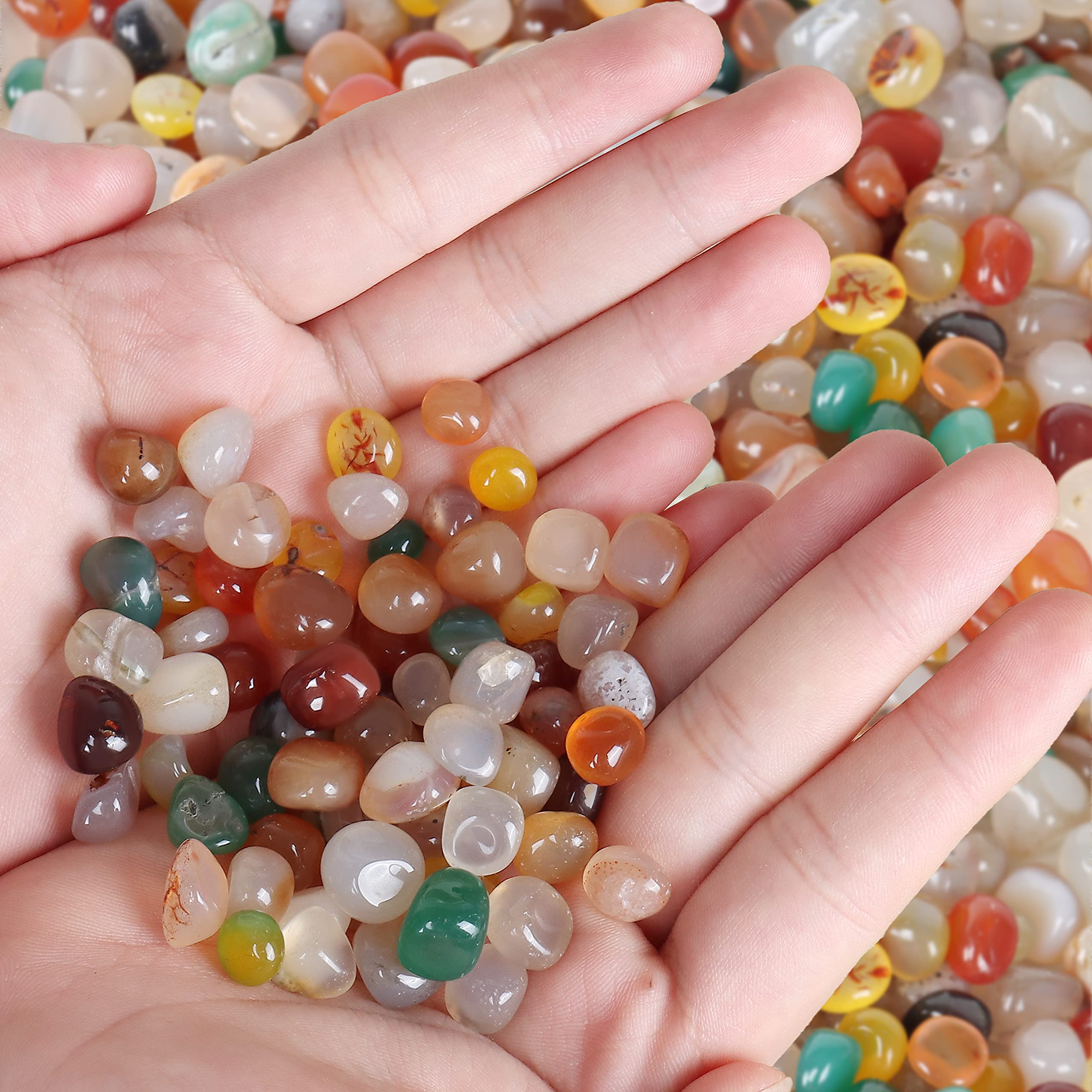 Snapklik.com : SAROSORA Pebbles River Rocks,Agate Stones - 1.8LB ...