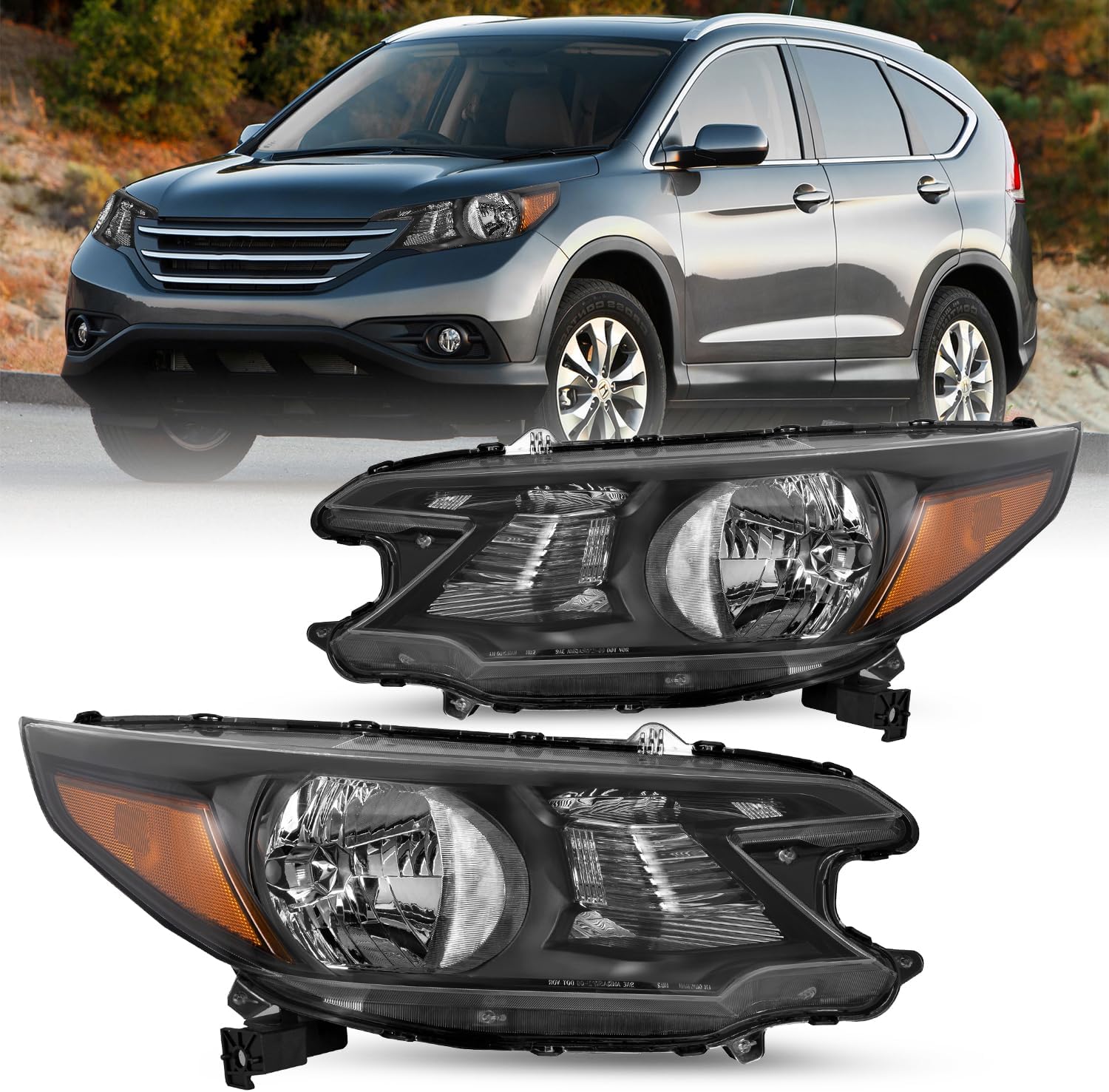 Amazon.com: SOCKIR-For 2012 2013 2014 Honda CRV [Halogen Type] OEM ...