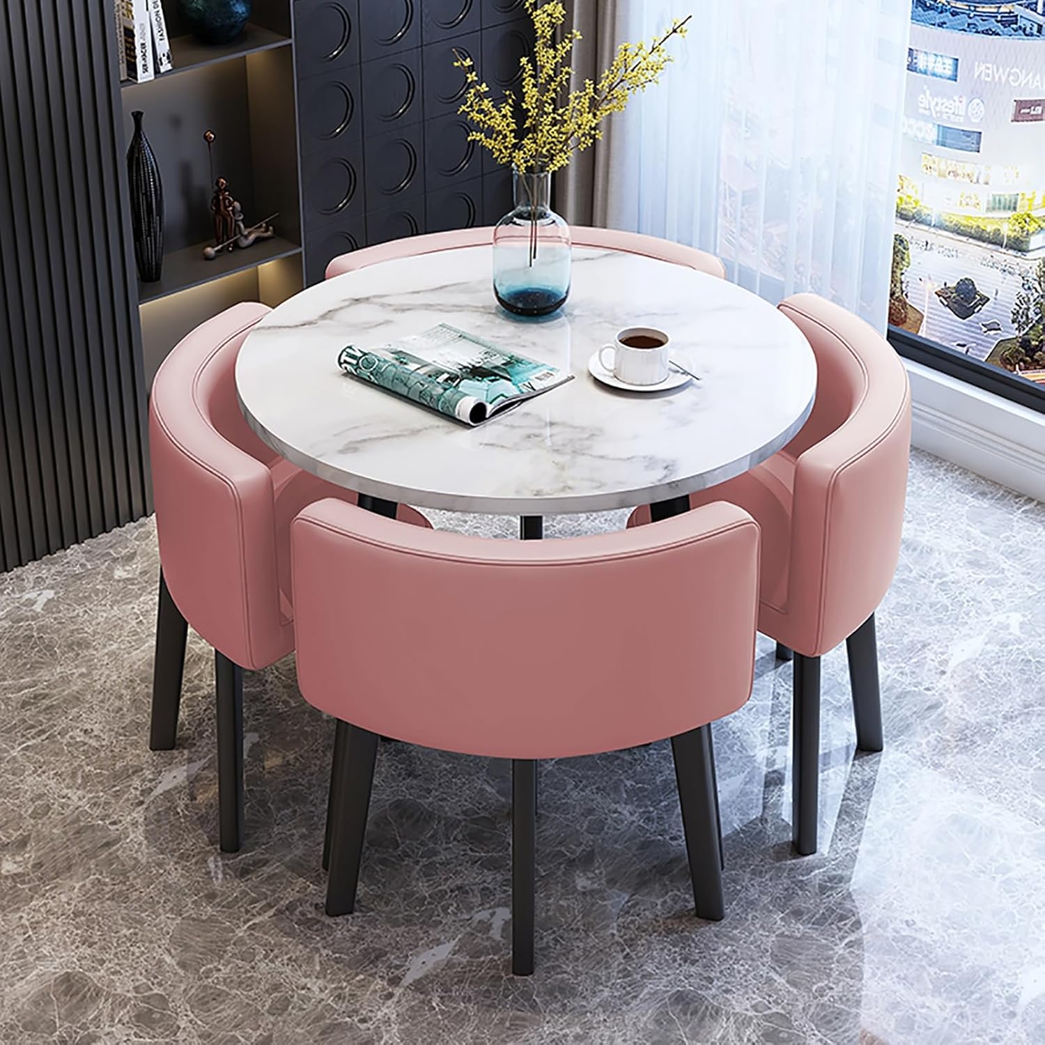 Amazon.com: Office Reception Room Club Table, Small Conference Room ...