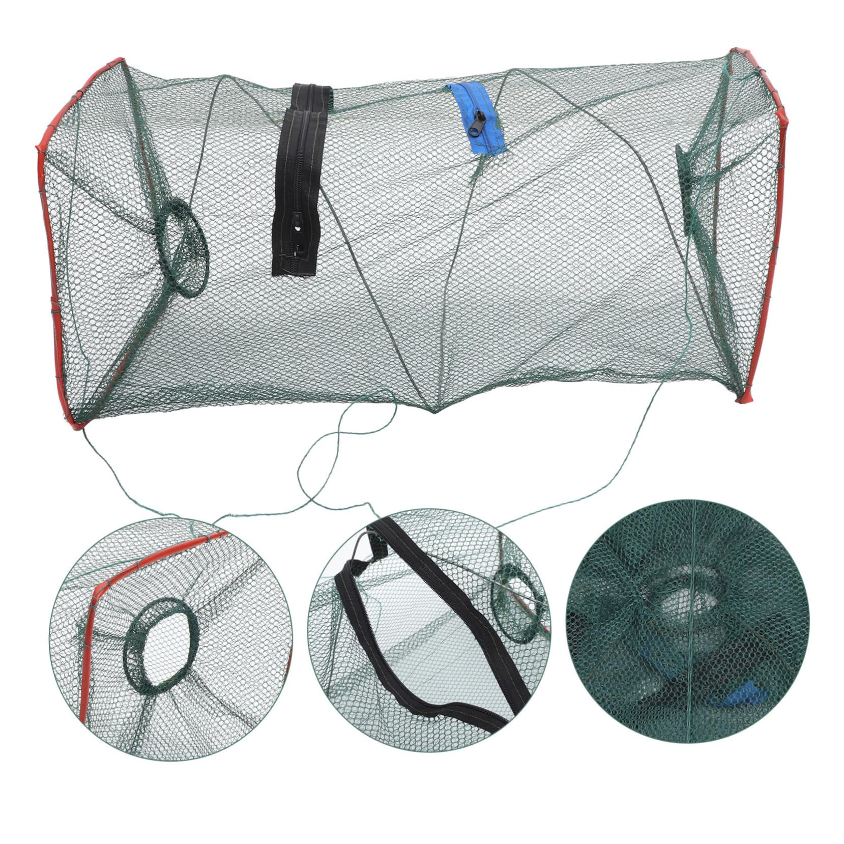Nylon Folding Bait Fish Nets Anneome 3-Pack Foldable Fishing Nets ...