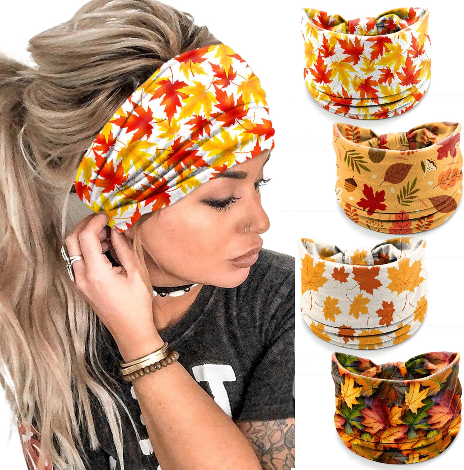 Amazon.com : IDDFEVE 4Pcs Fall Headbands for Women - Thanksgiving Day ...