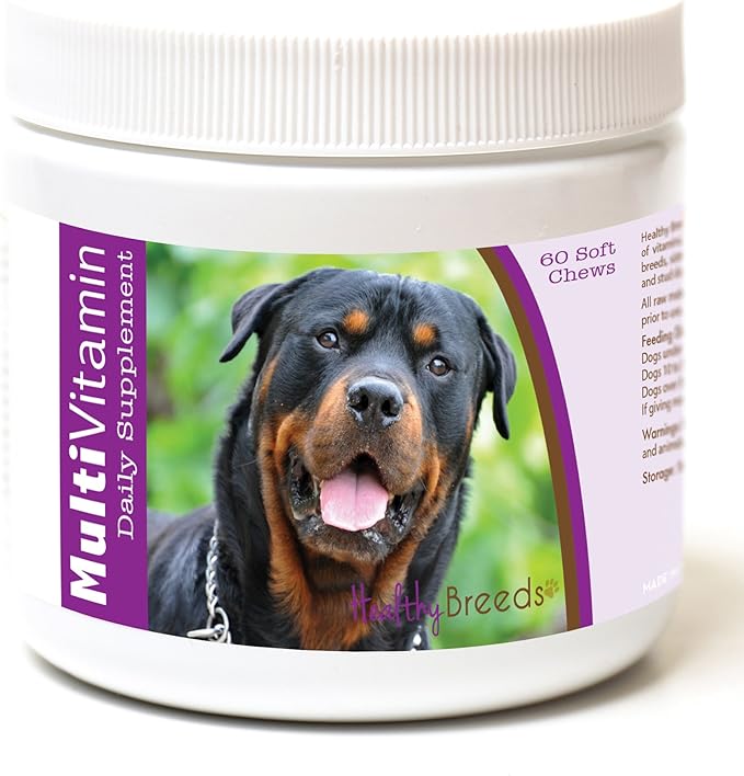Amazon.com : Healthy Breeds Rottweiler Multi-Vitamin Soft Chews 60 ...